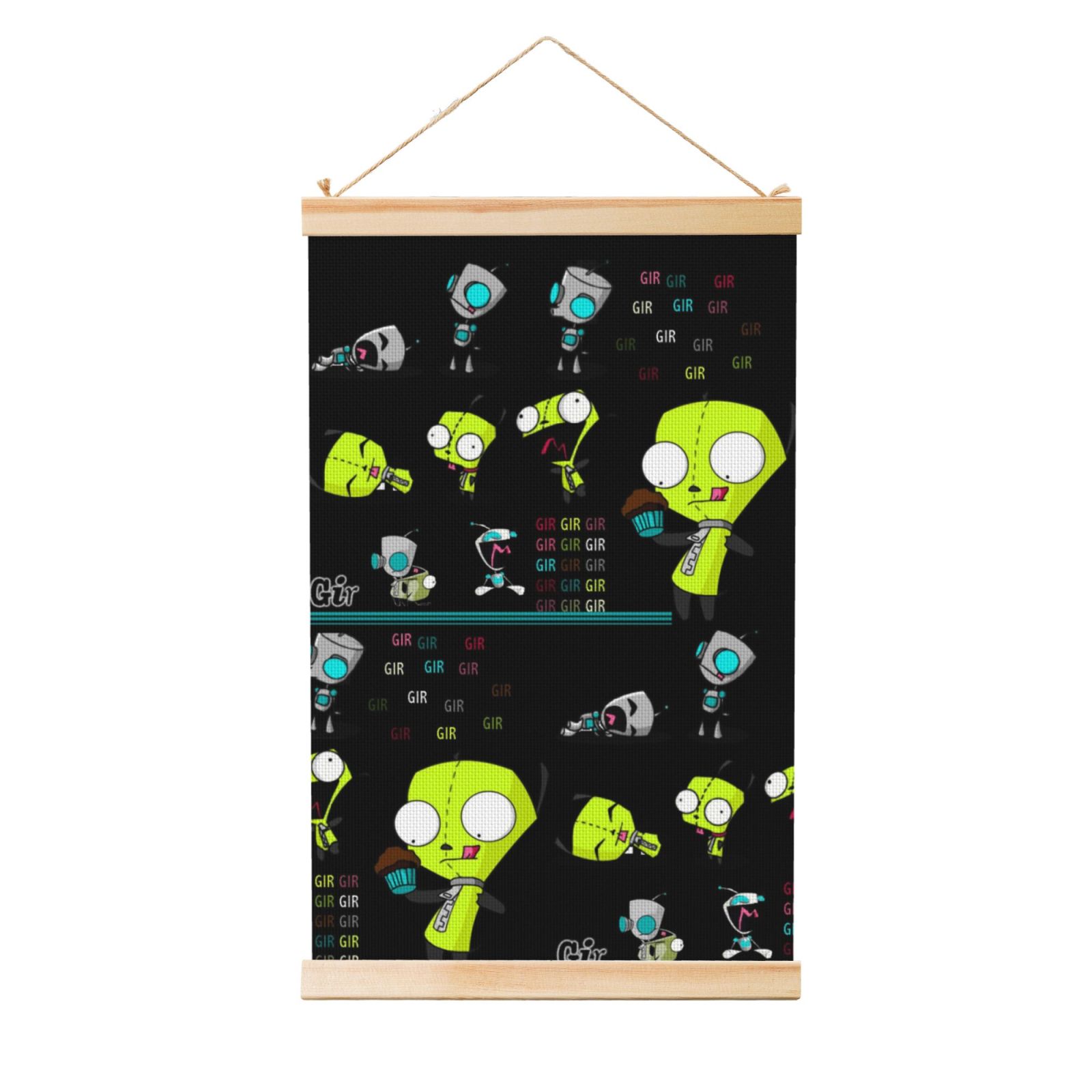 Invader Zim Show Planet Wooden Shaft Hanging Poster Canvas Wall Hanging ...
