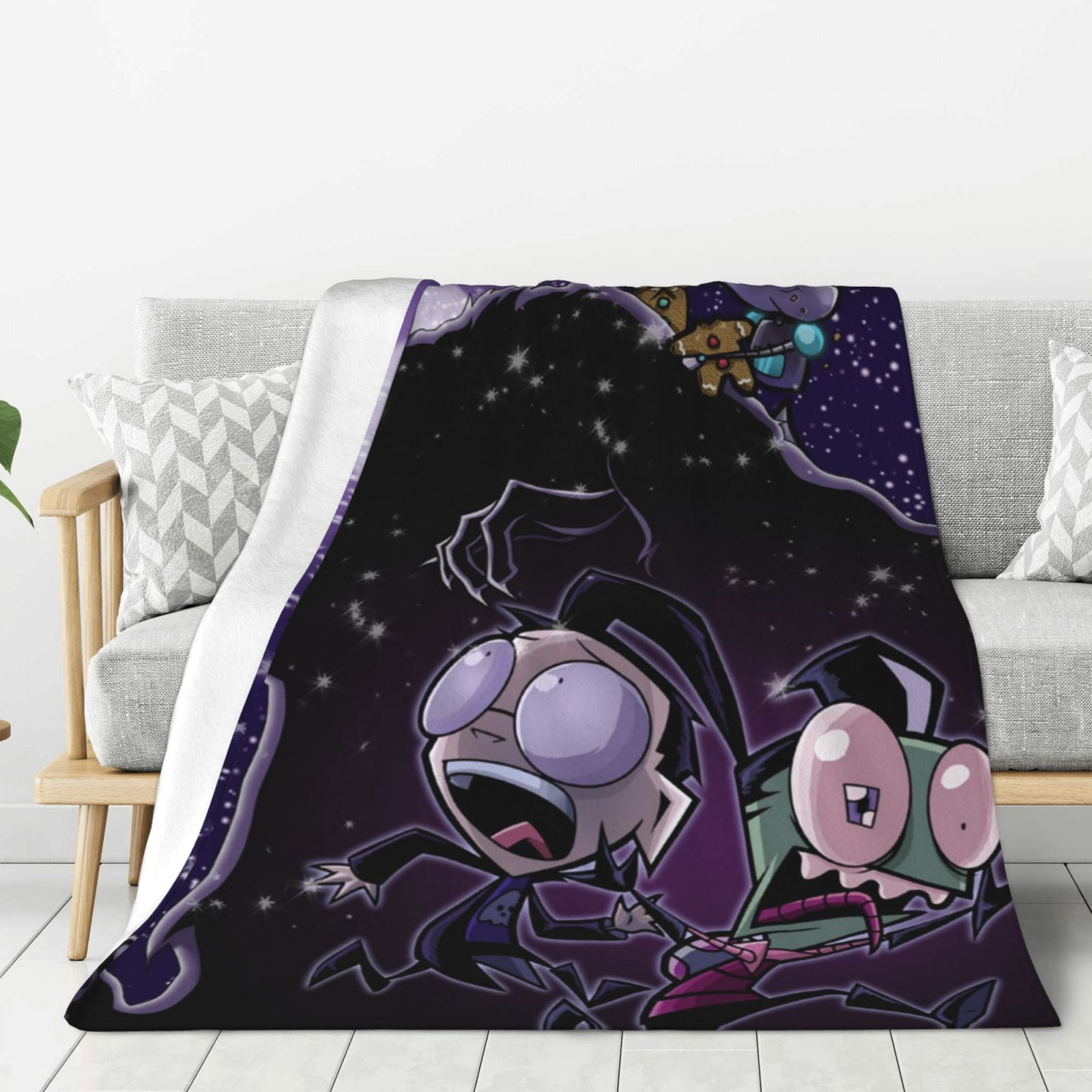 Invader Zim Show Thick Blanket Cozy Soft Fuzzy Anti-pilling Flannel ...