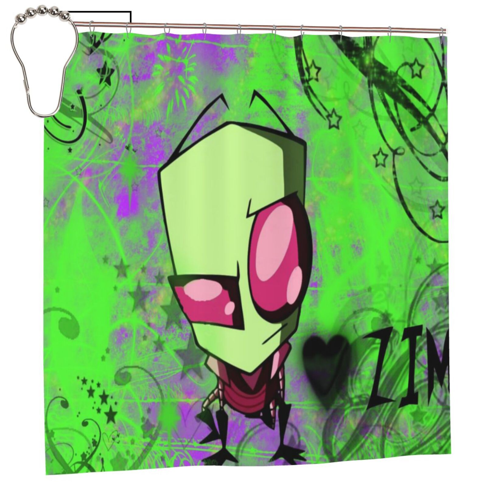 Invader Zim Shower Curtain For Kids Children Cute Shower Curtain Funny ...