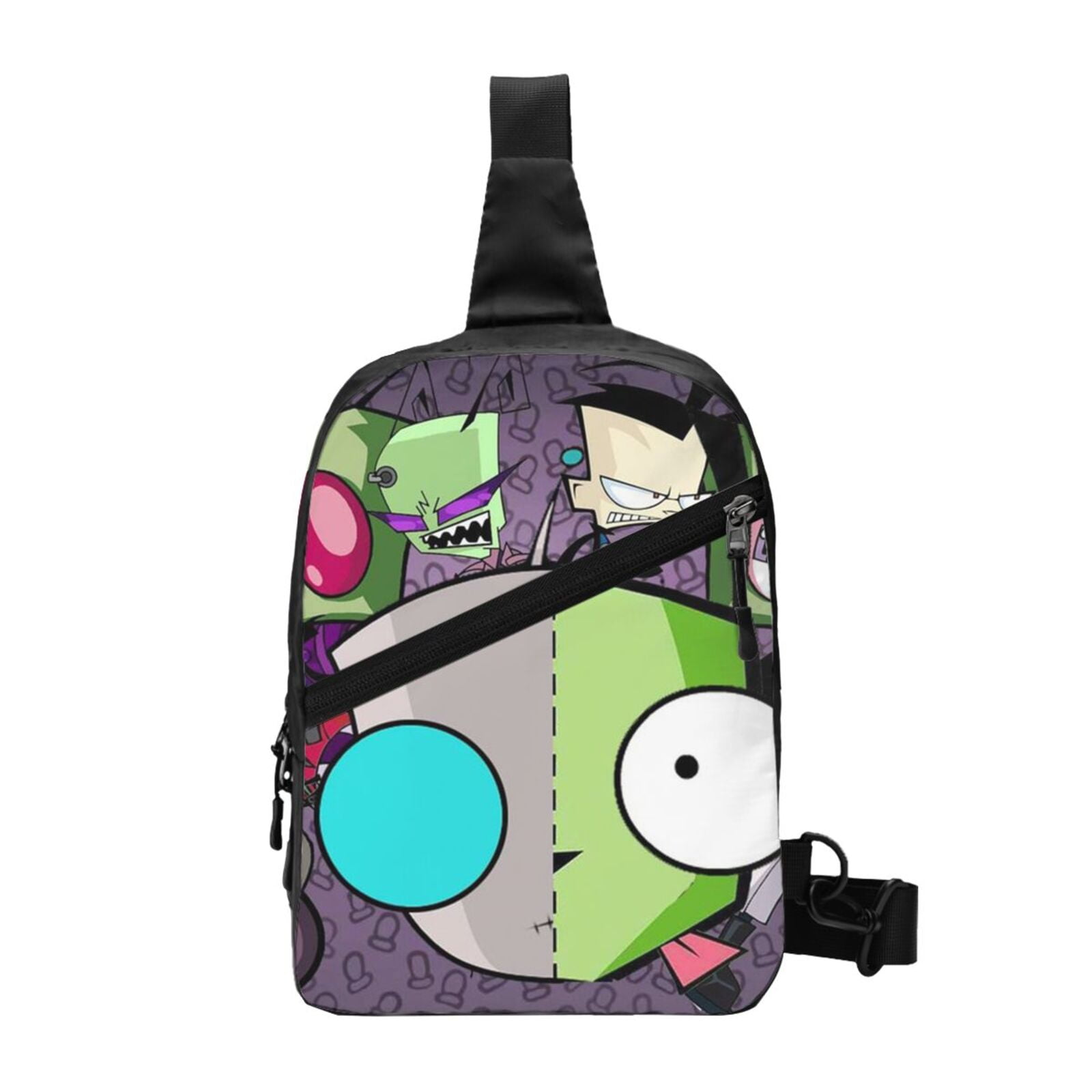 Invader Zim Sling Crossbody Backpack Shoulder Bag Chest Bag Daypack ...