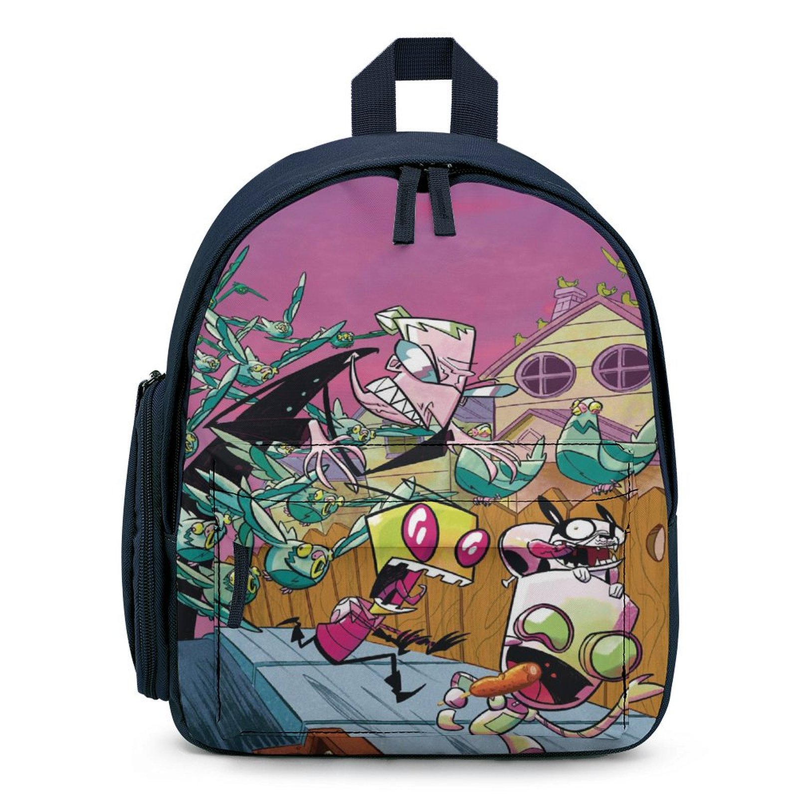 Invader Zim Small Backpack Mini Backpack Purse for Men Women Cartoon ...