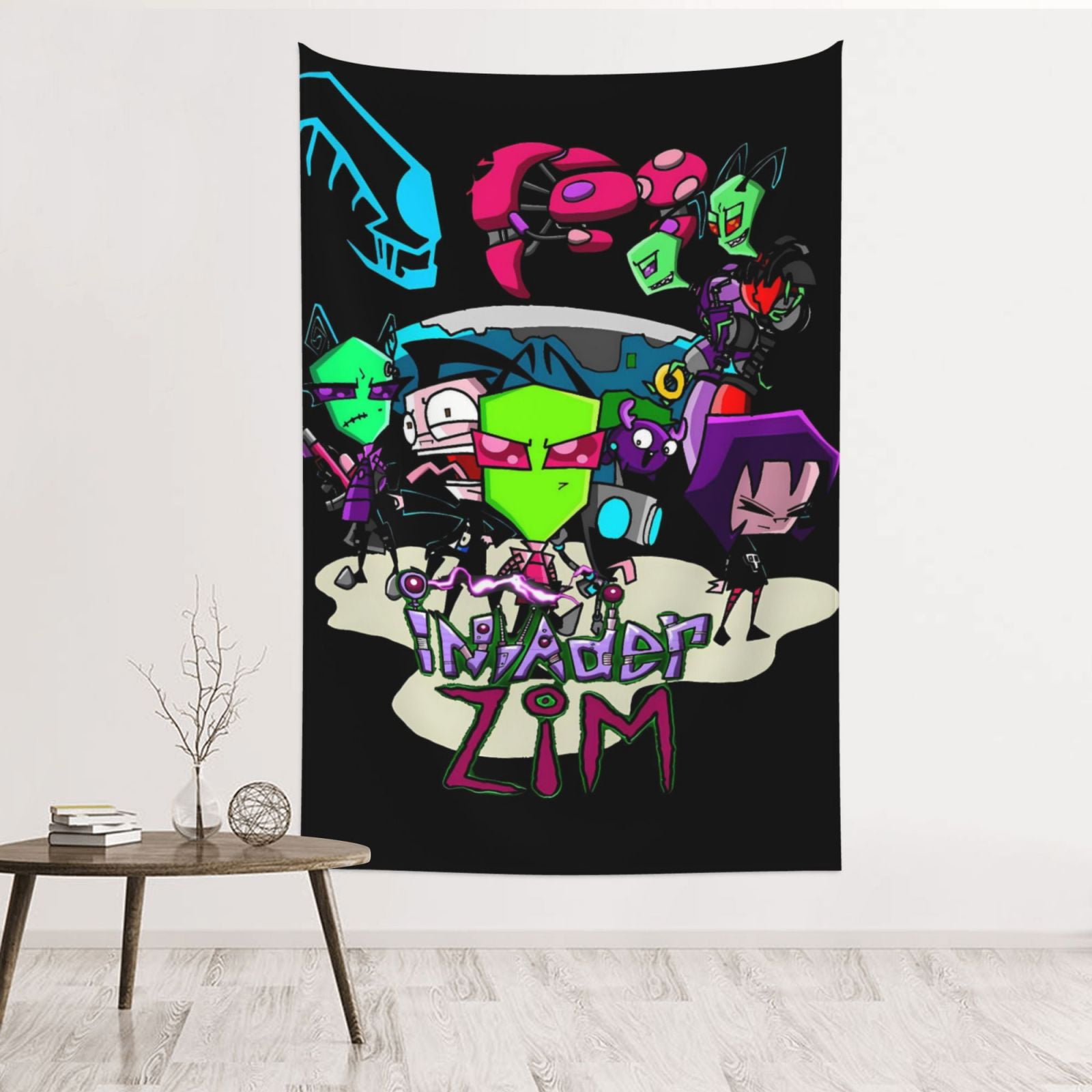 Invader Zim Tapestry For Bedroom, Anime Movie Aesthetic Wall Hanging ...