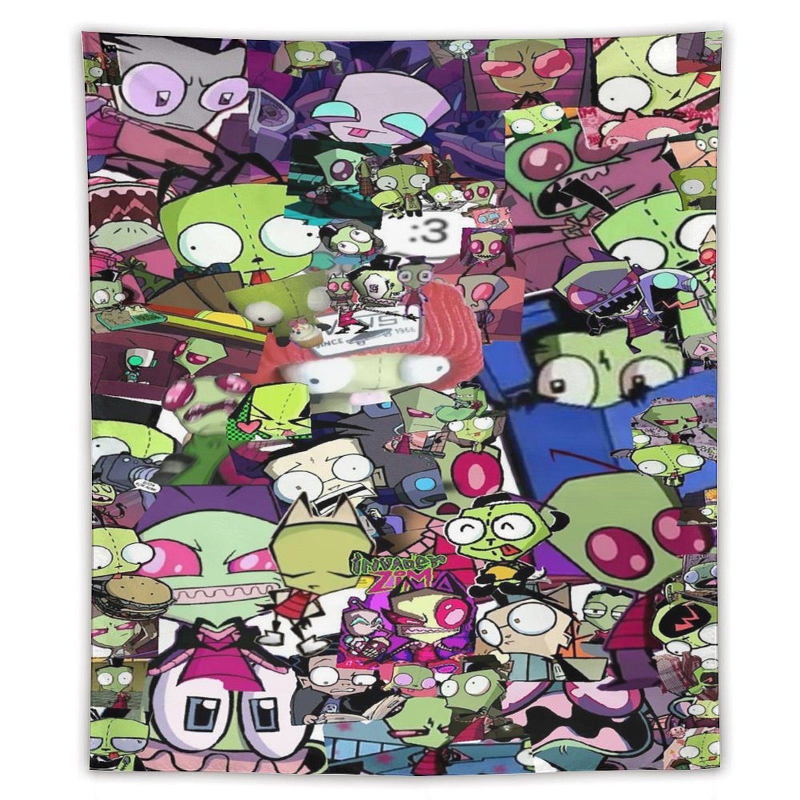 Invader Zim Tapestry Wall Hanging Wall Art Decor Wall Tapestry for ...
