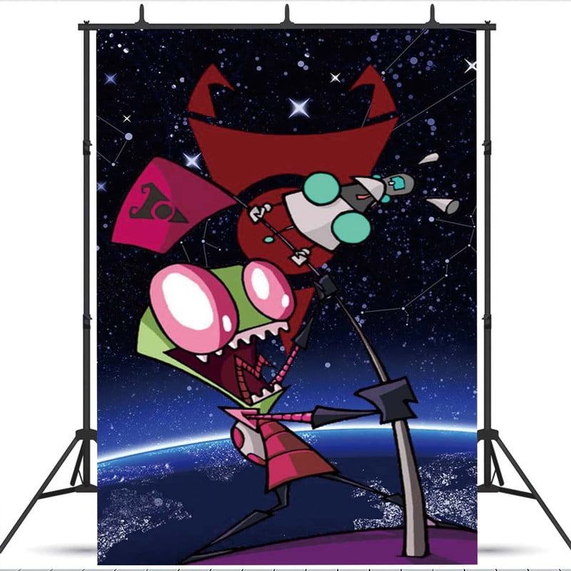 Invader Zim Taspestry Wall Decor Birthday Banner Backdrop Background ...