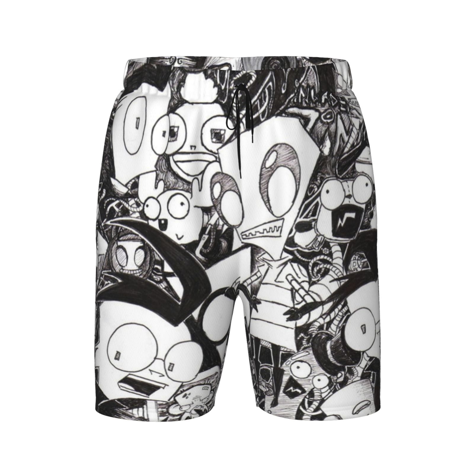 Invader Zim Teen Swim Trunks Summer Beach Board Shorts Double Layered ...
