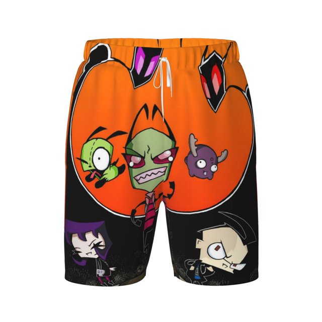 Invader Zim Teen Swim Trunks Summer Beach Board Shorts Double Layered ...