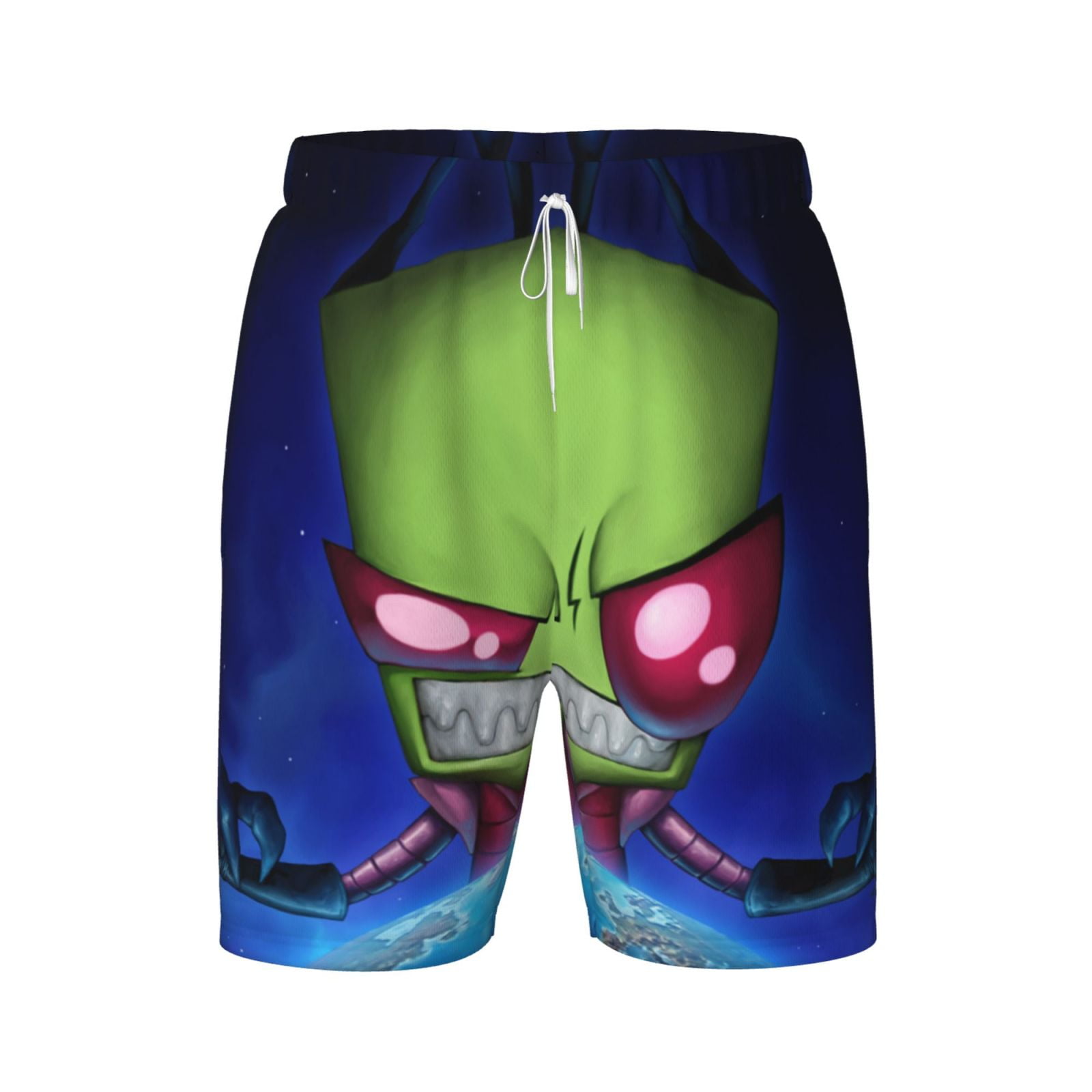 Invader Zim Teen Swim Trunks Summer Beach Board Shorts Double Layered ...