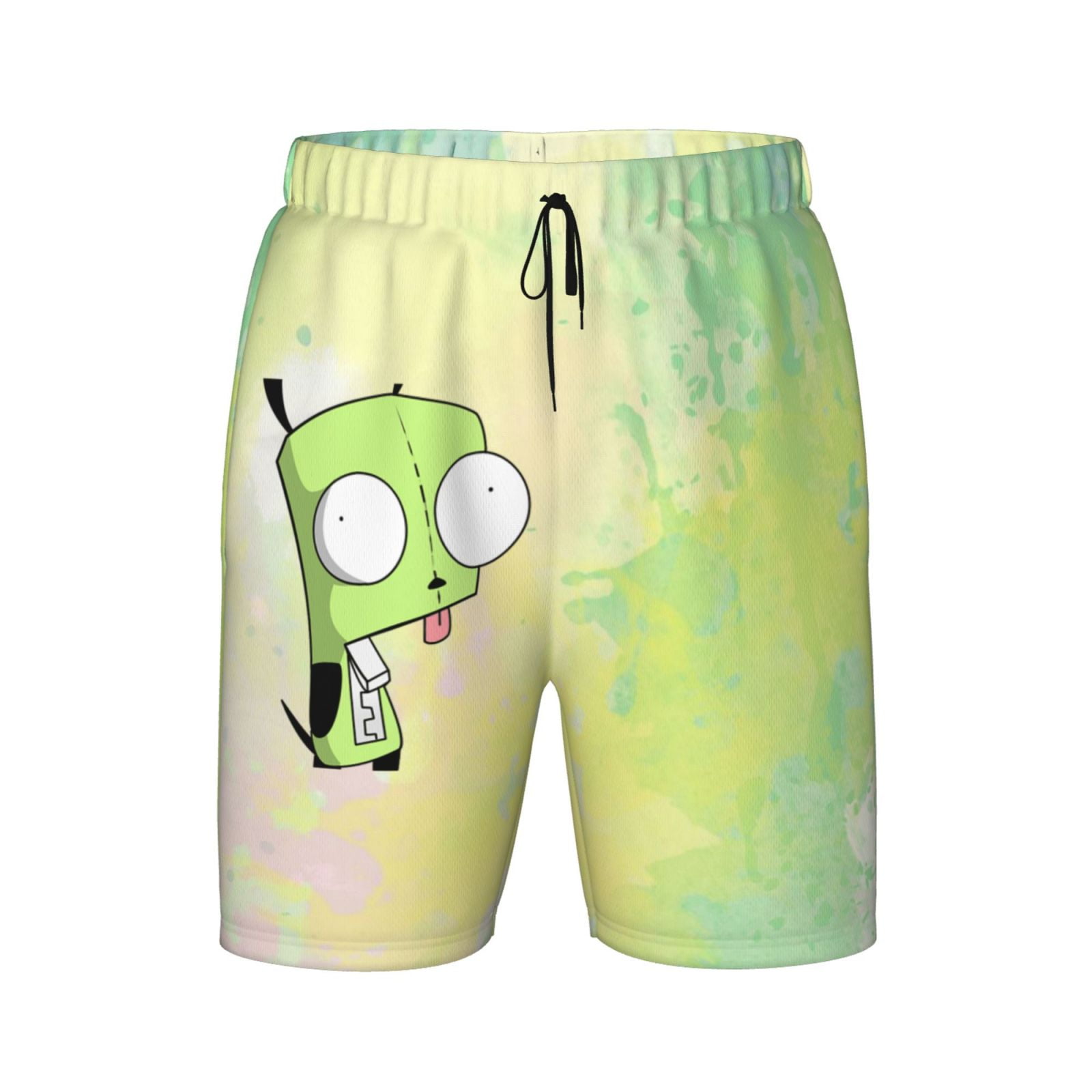 Invader Zim Teen Swim Trunks Summer Beach Board Shorts Double Layered ...