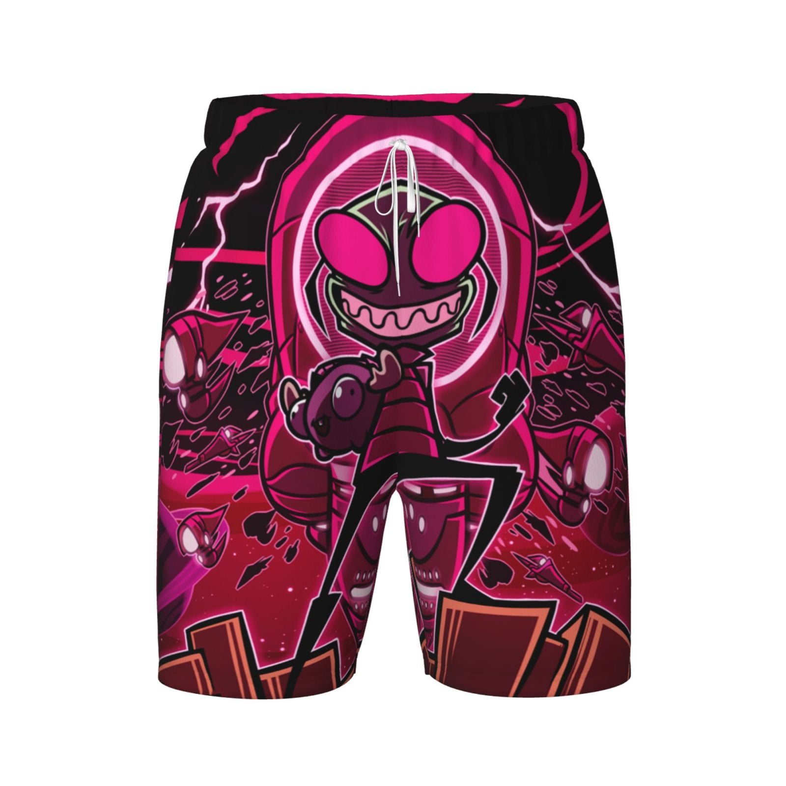 Invader Zim Teen Swim Trunks Summer Beach Board Shorts Double Layered ...