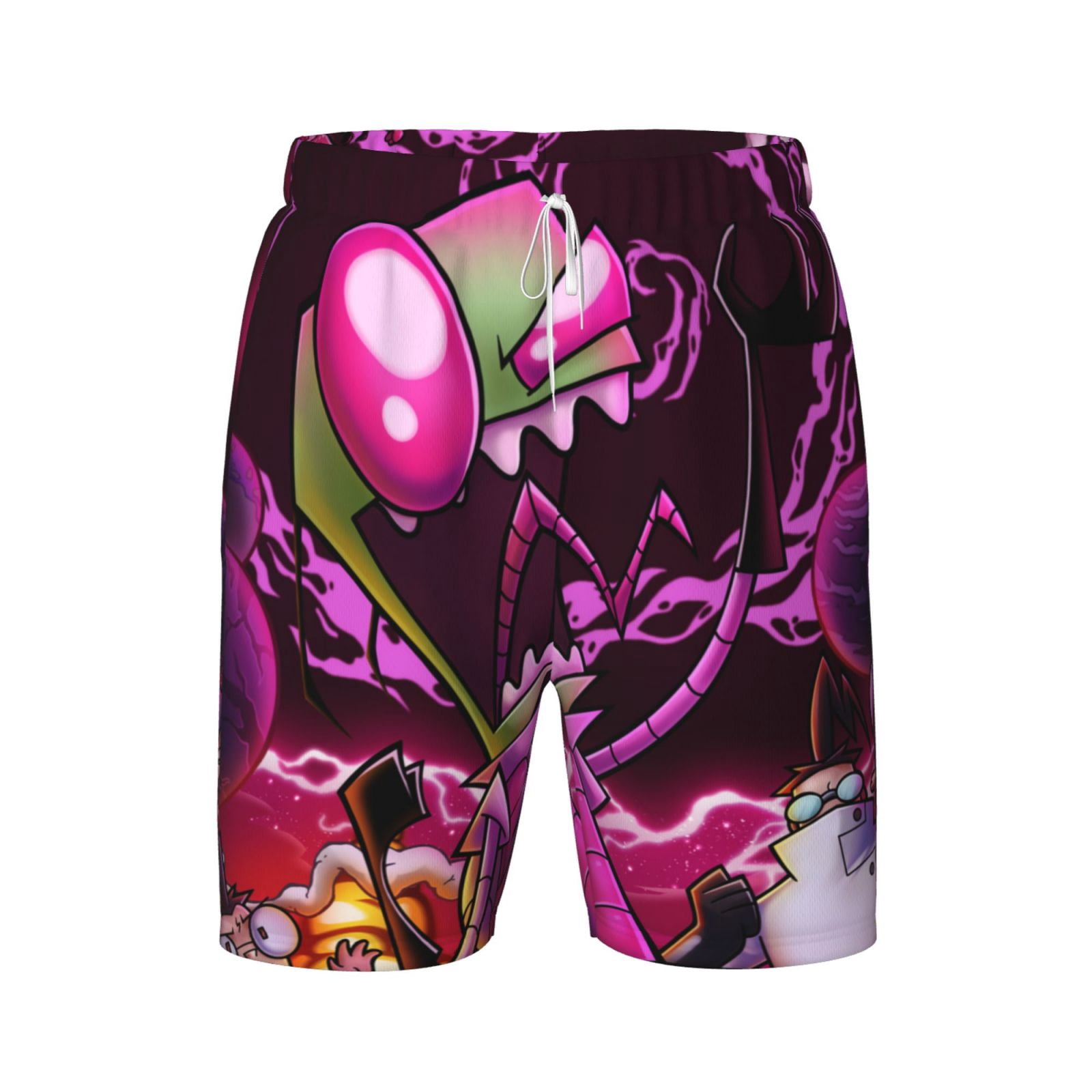 Invader Zim Teen Swim Trunks Summer Beach Board Shorts Double Layered ...
