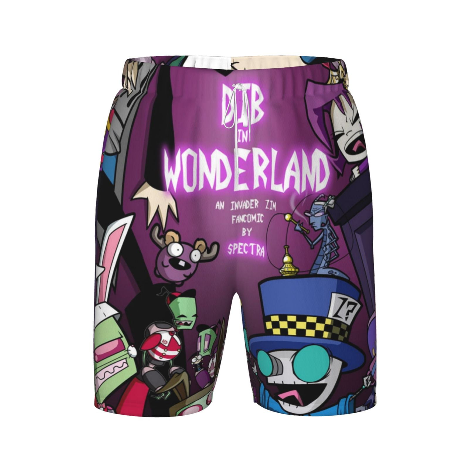Invader Zim Teen Swim Trunks Summer Beach Board Shorts Double Layered ...