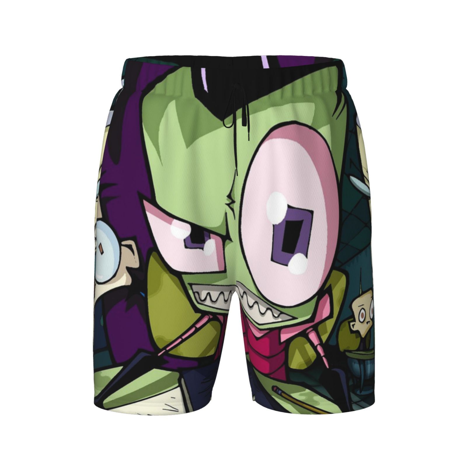 Invader Zim Teen Swim Trunks Summer Beach Board Shorts Double Layered ...