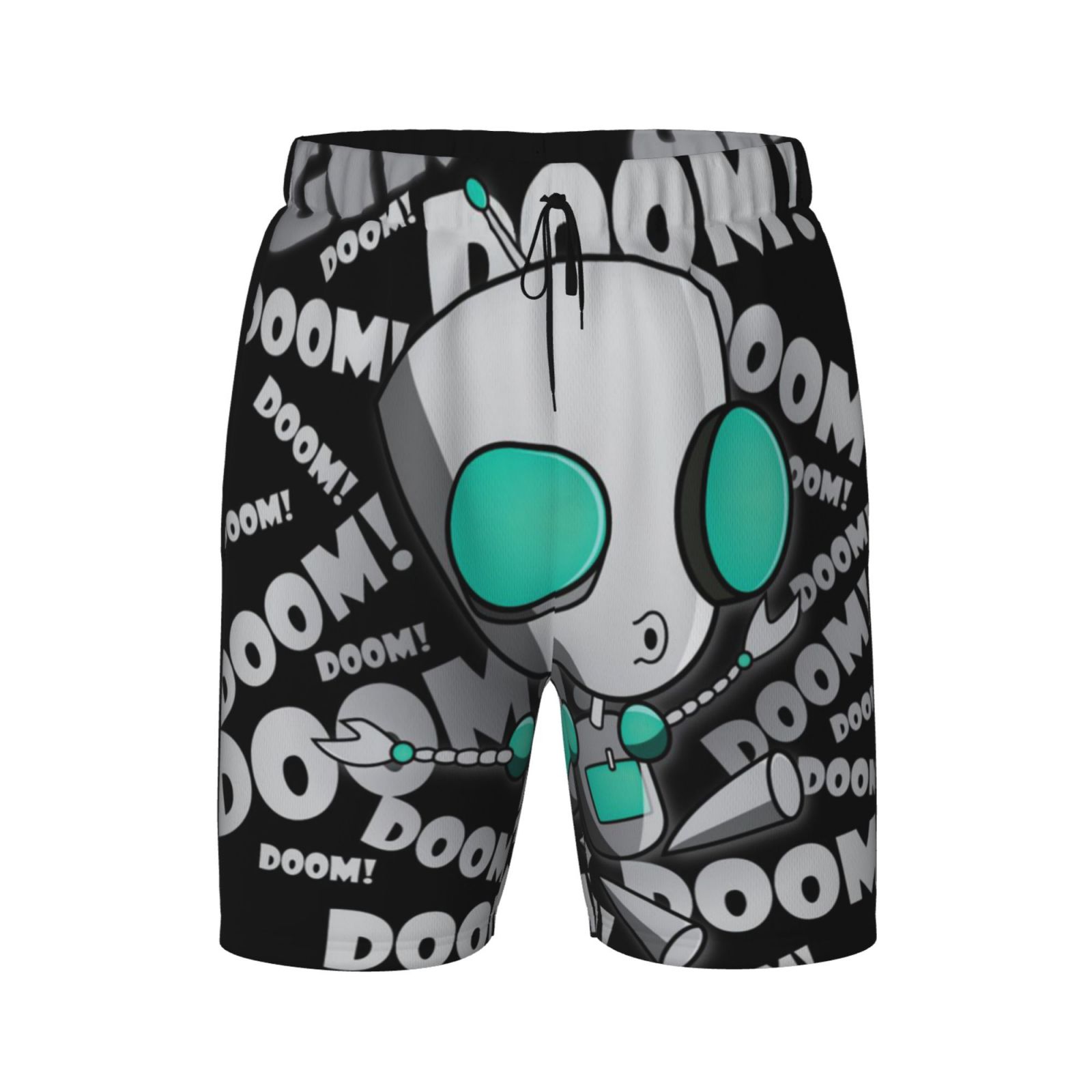 Invader Zim Teen Swim Trunks Summer Beach Board Shorts Double Layered ...