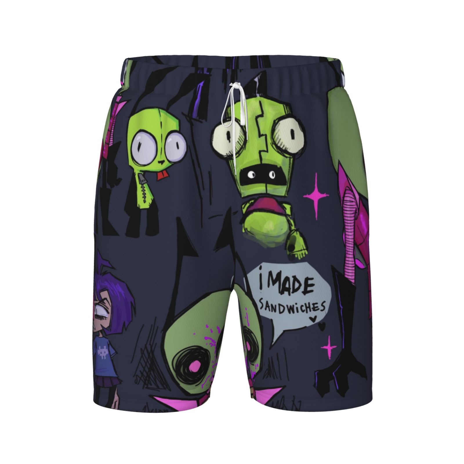 Invader Zim Teen Swim Trunks Summer Beach Board Shorts Quick Dry ...