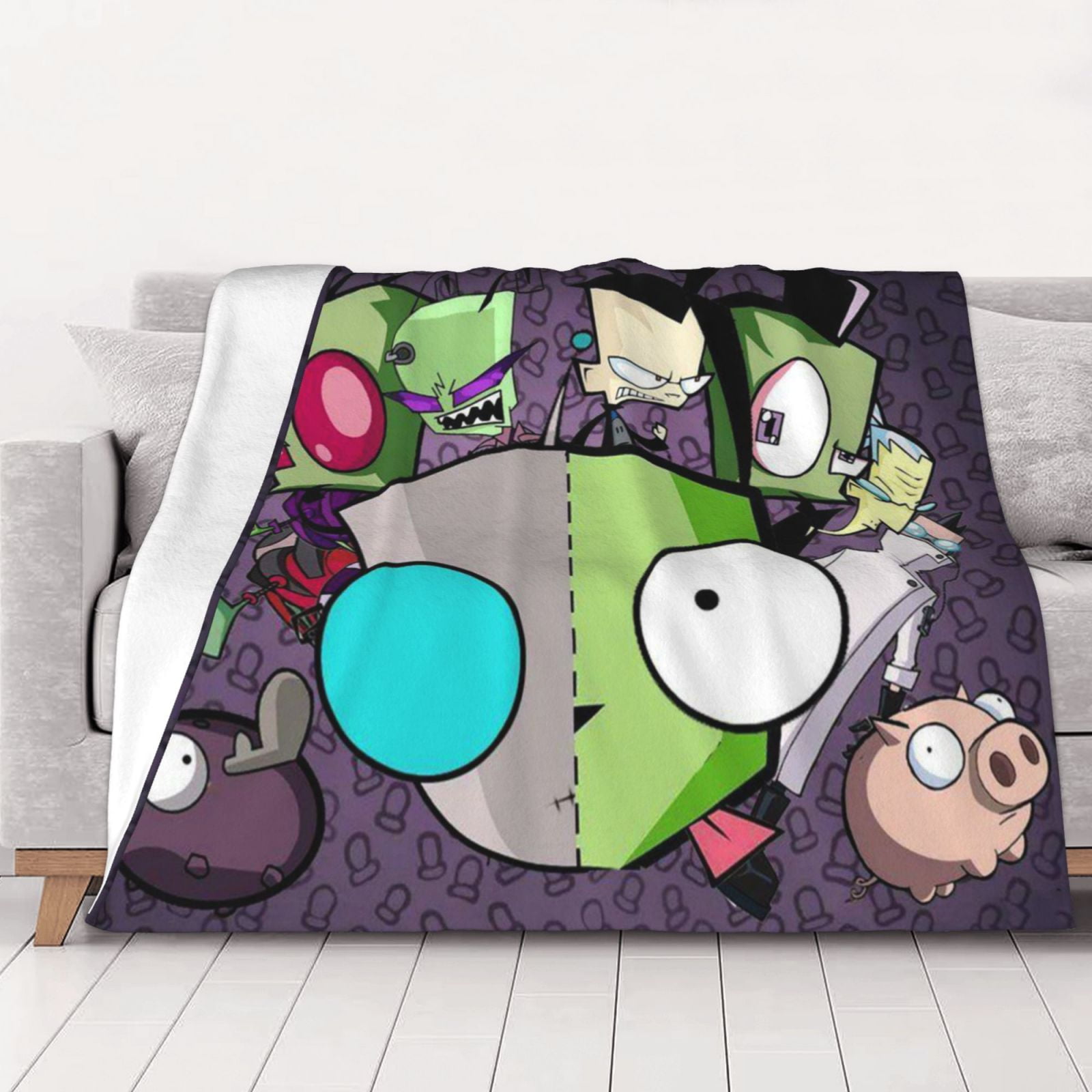 Invader Zim Thick Blanket Cozy Soft Fuzzy Anti-pilling Flannel Throw ...