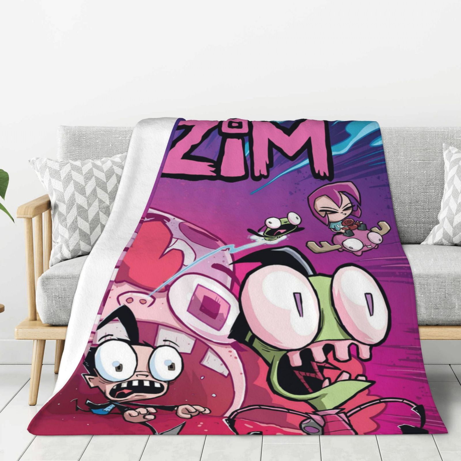 Invader Zim Thick Blanket Cozy Soft Fuzzy Anti-pilling Flannel Throw ...