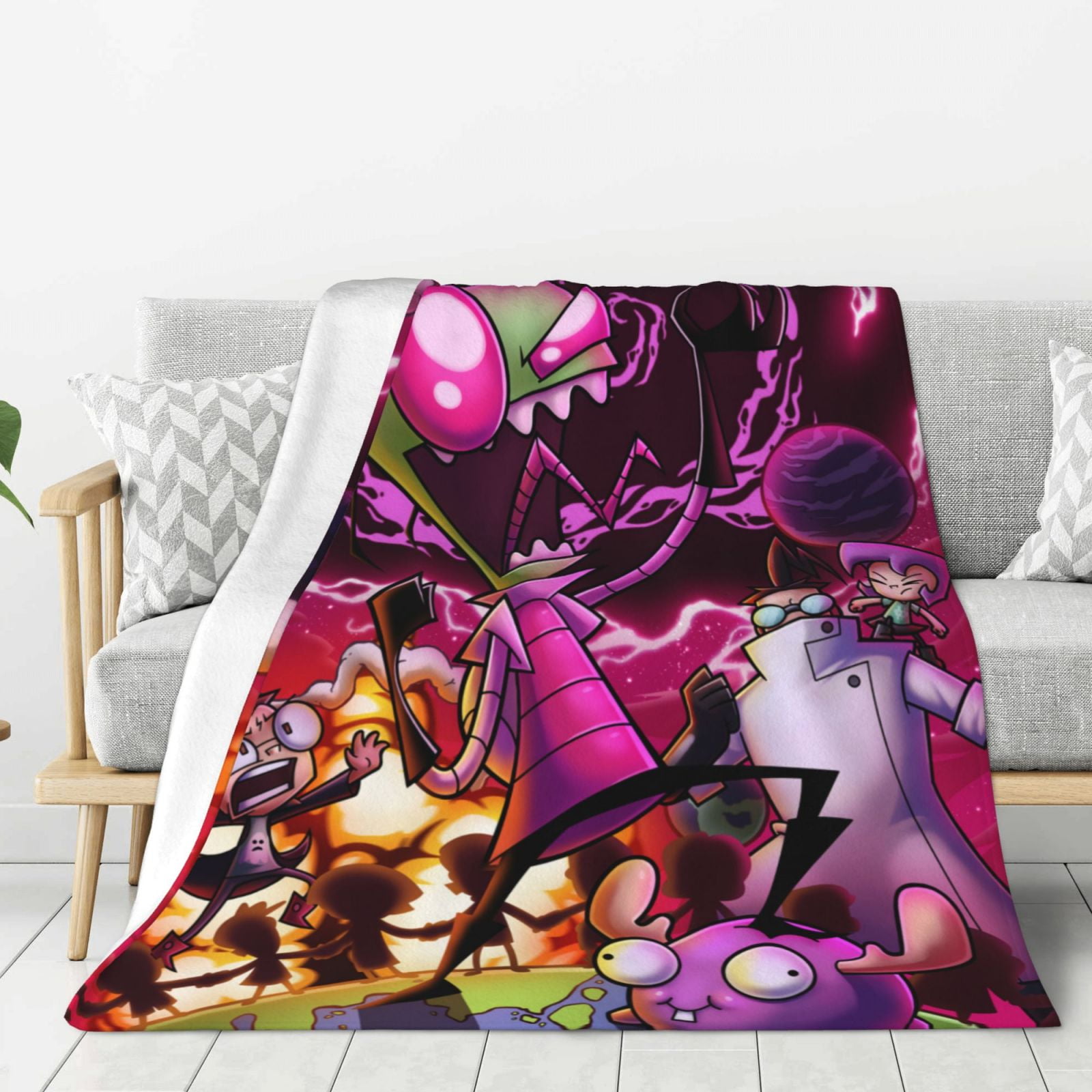 Invader Zim Thick Blanket Cozy Soft Fuzzy Anti-pilling Flannel Throw ...