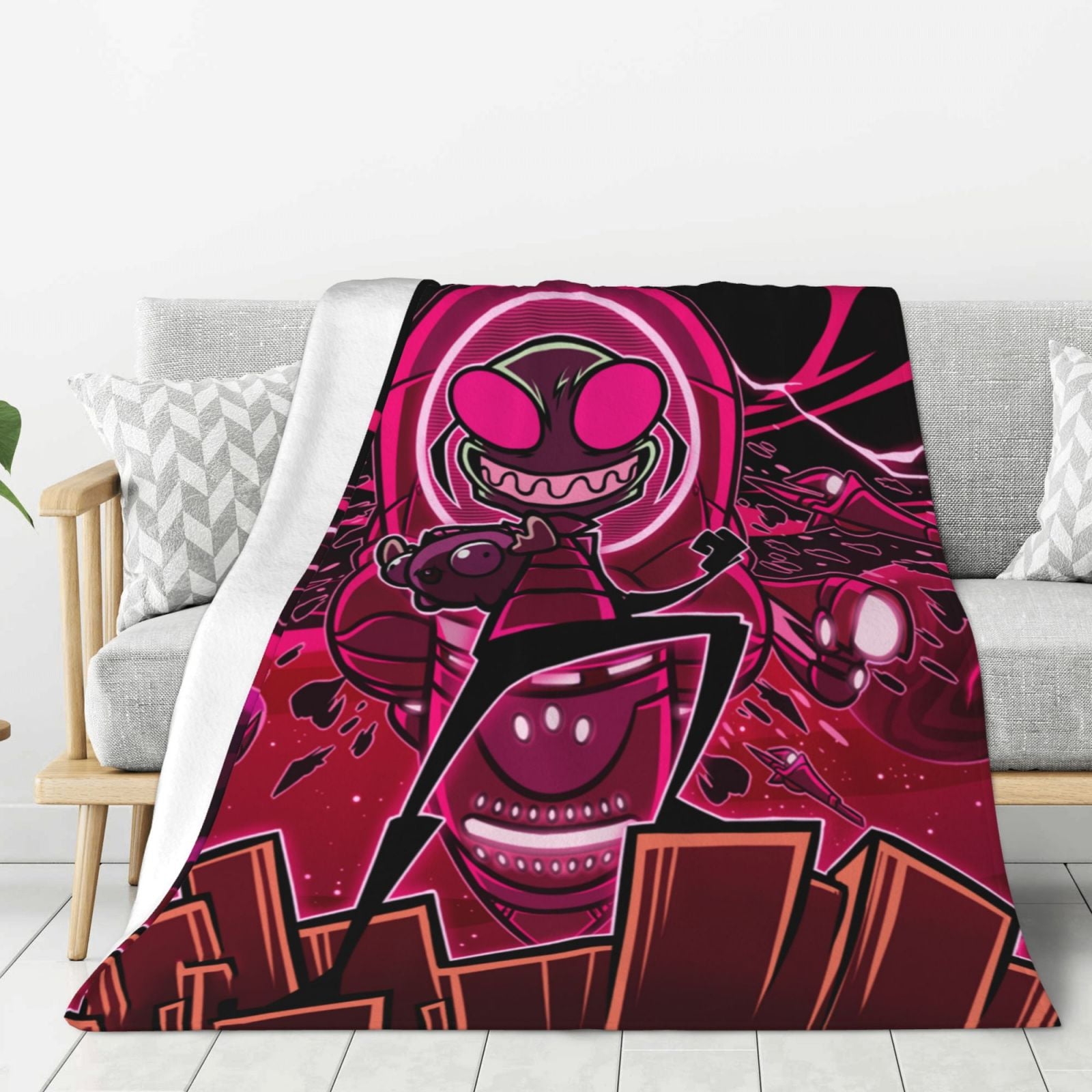 Invader Zim Thick Blanket Cozy Soft Fuzzy Anti-pilling Flannel Throw ...