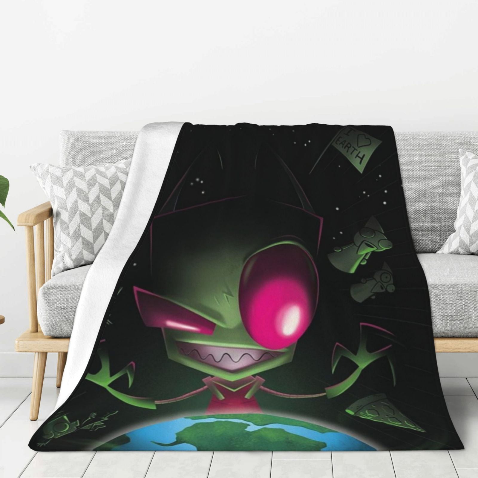 Invader Zim Thick Blanket Cozy Soft Fuzzy Anti-pilling Flannel Throw ...