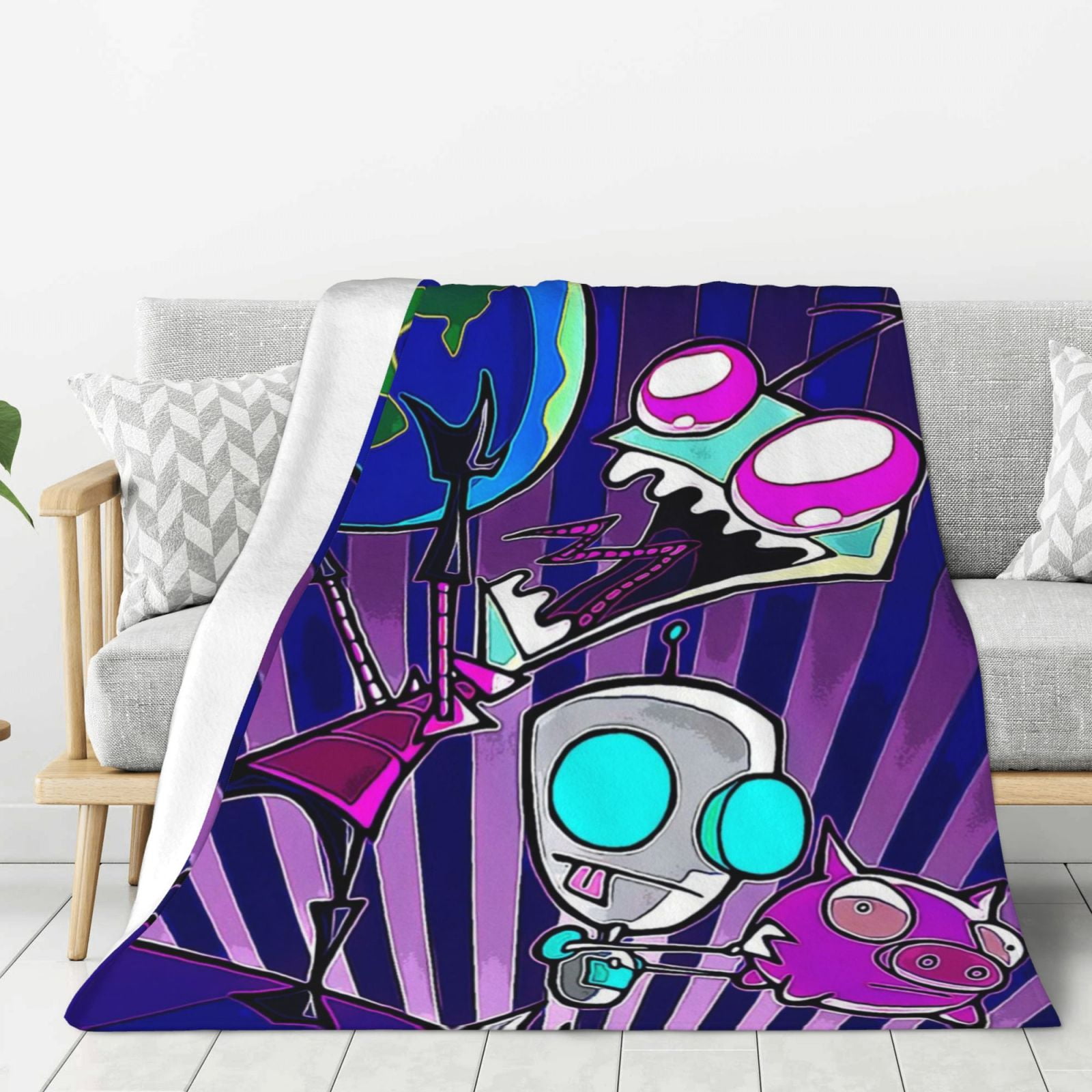 Invader Zim Thick Blanket Cozy Soft Fuzzy Anti-pilling Flannel Throw ...