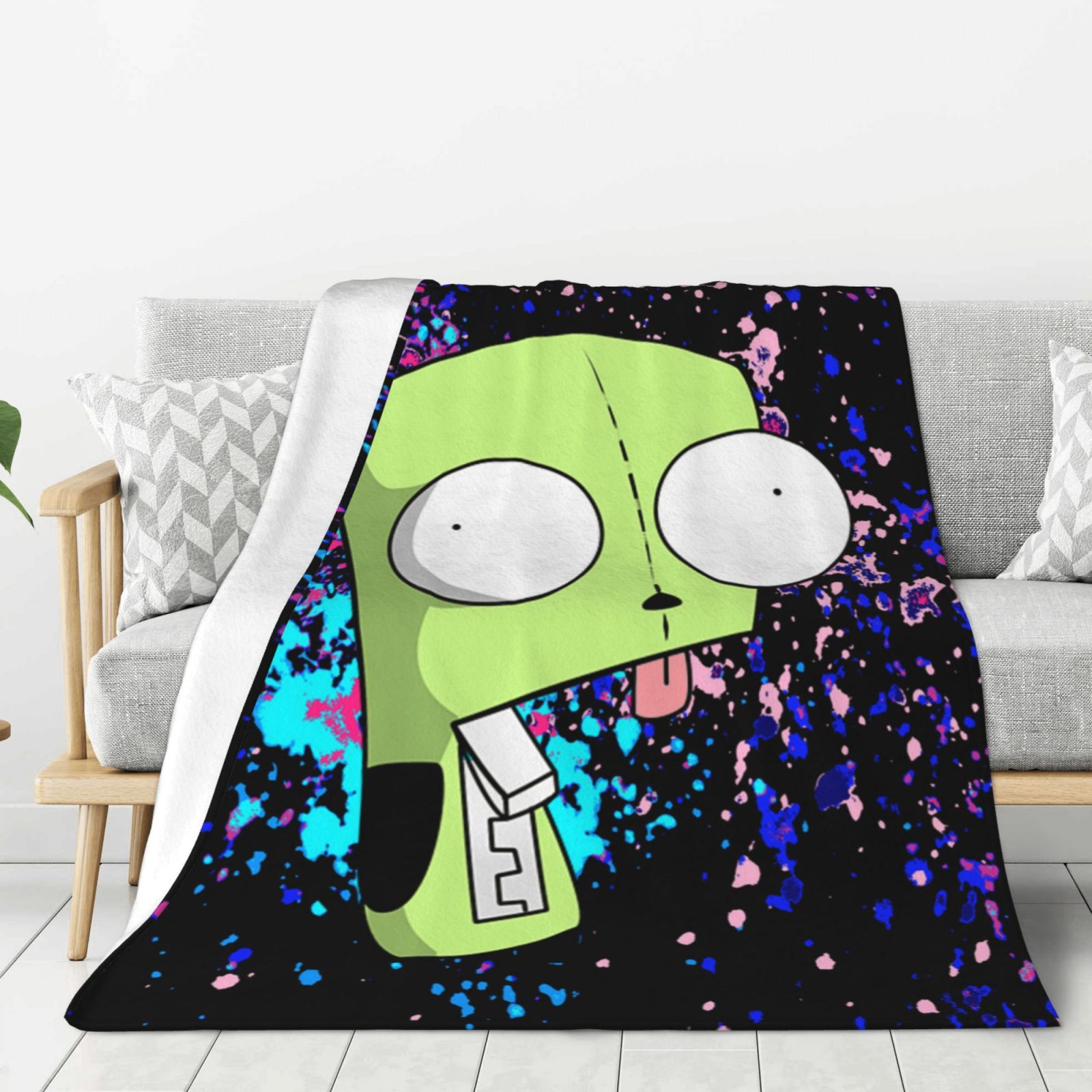 Invader Zim Thick Blanket Cozy Soft Fuzzy Anti-pilling Flannel Throw ...