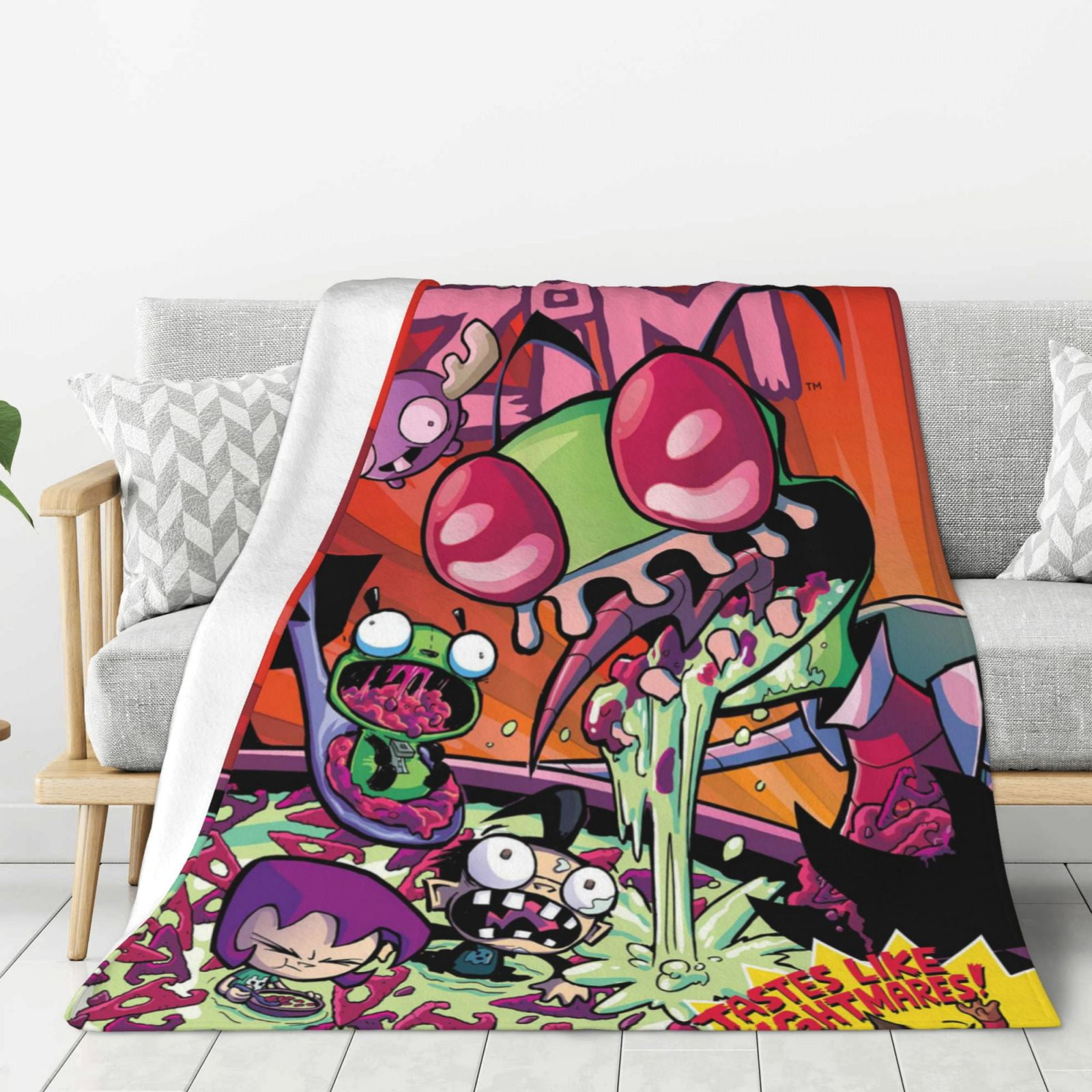 Invader Zim Thick Blanket Cozy Soft Fuzzy Anti-pilling Flannel Throw ...