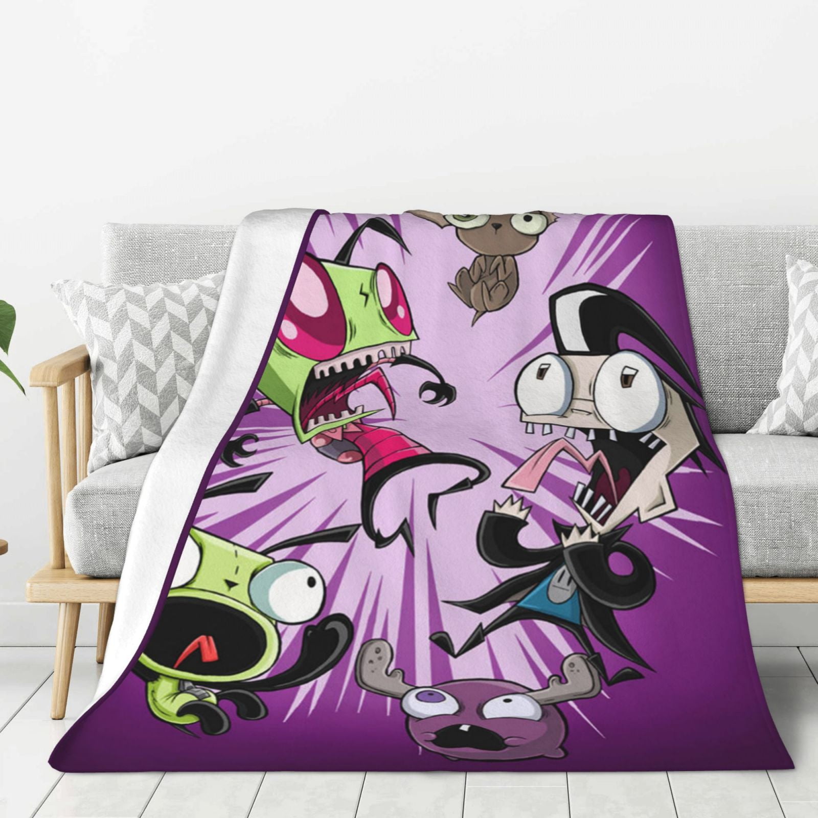 Invader Zim Thick Blanket Cozy Soft Fuzzy Anti-pilling Flannel Throw ...