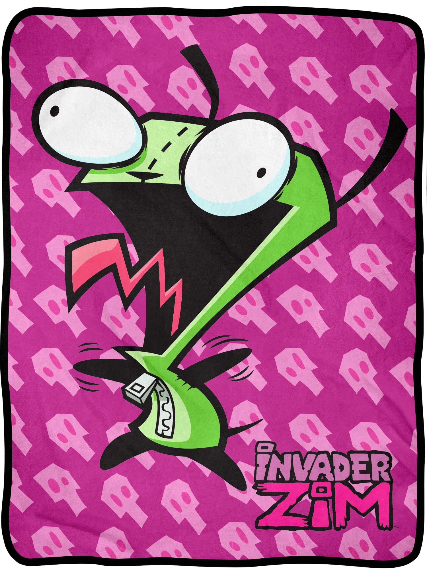 Invader Zim Throw Blanket- GIR Evil Laugh Fuzzy Soft Fleece Throw ...