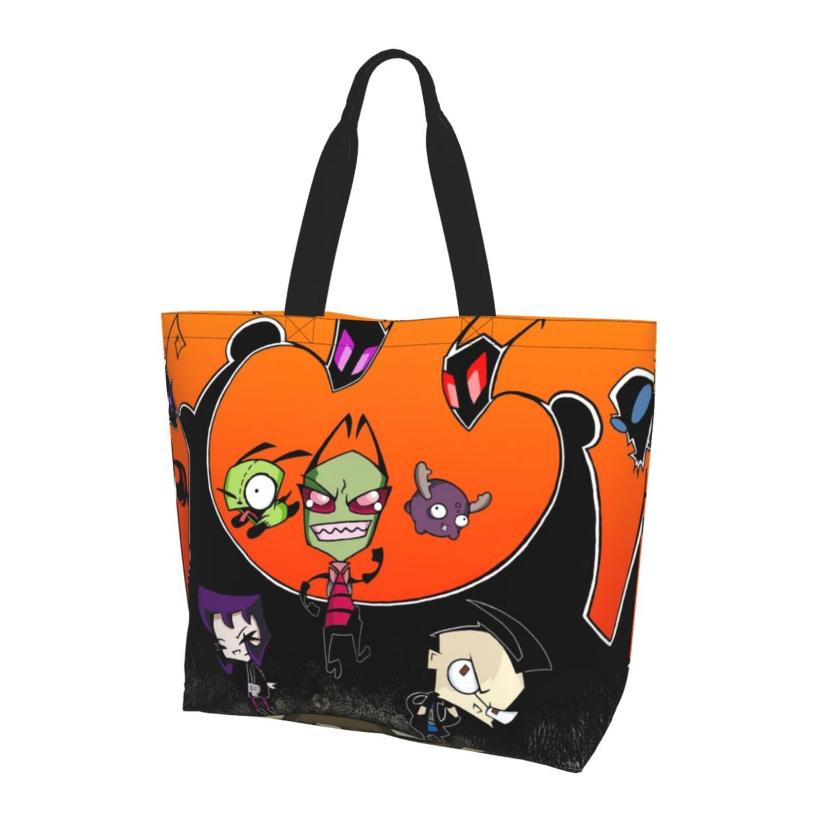 Invader Zim Tote Bags Reusable Women Shoulder Bag Grocery Bag Travel ...