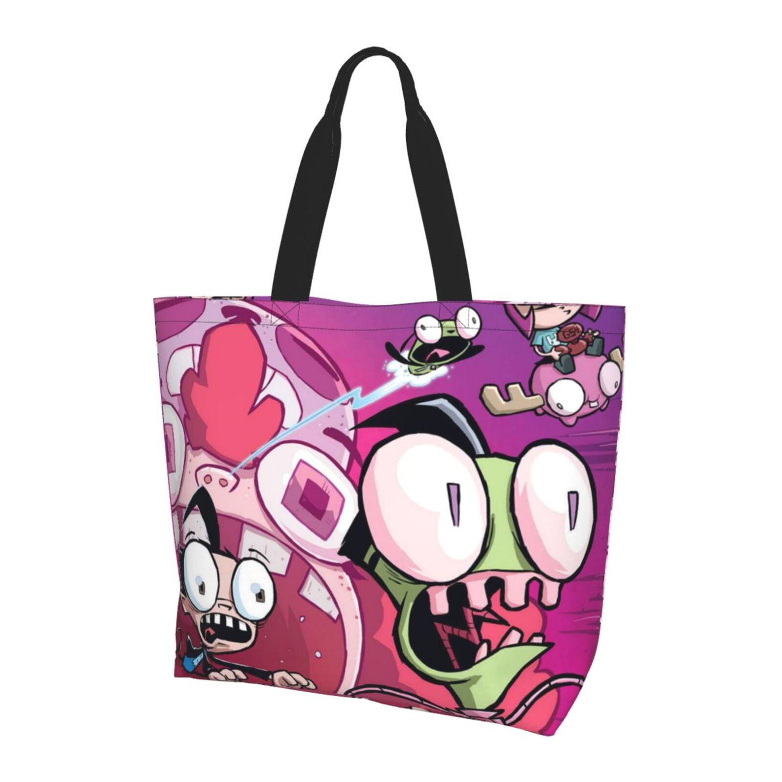 Invader Zim Tote Bags Reusable Women Shoulder Bag Grocery Bag Travel ...