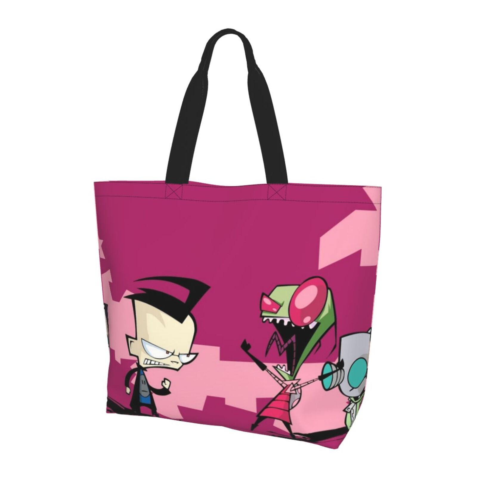 Invader Zim Tote Bags Reusable Women Shoulder Bag Grocery Bag Travel ...