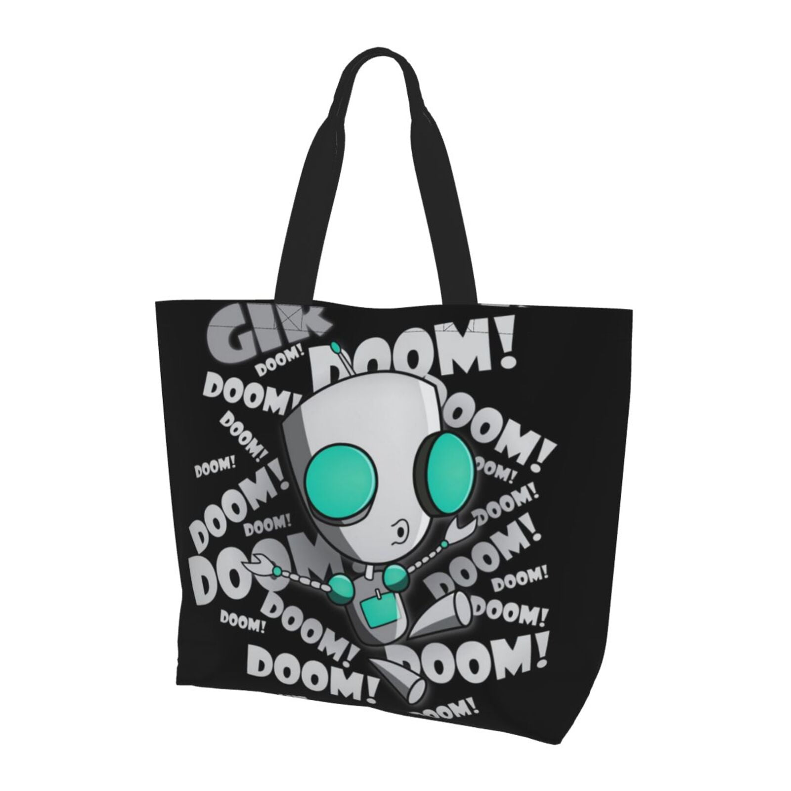 Invader Zim Tote Bags Reusable Women Shoulder Bag Grocery Bag Travel ...