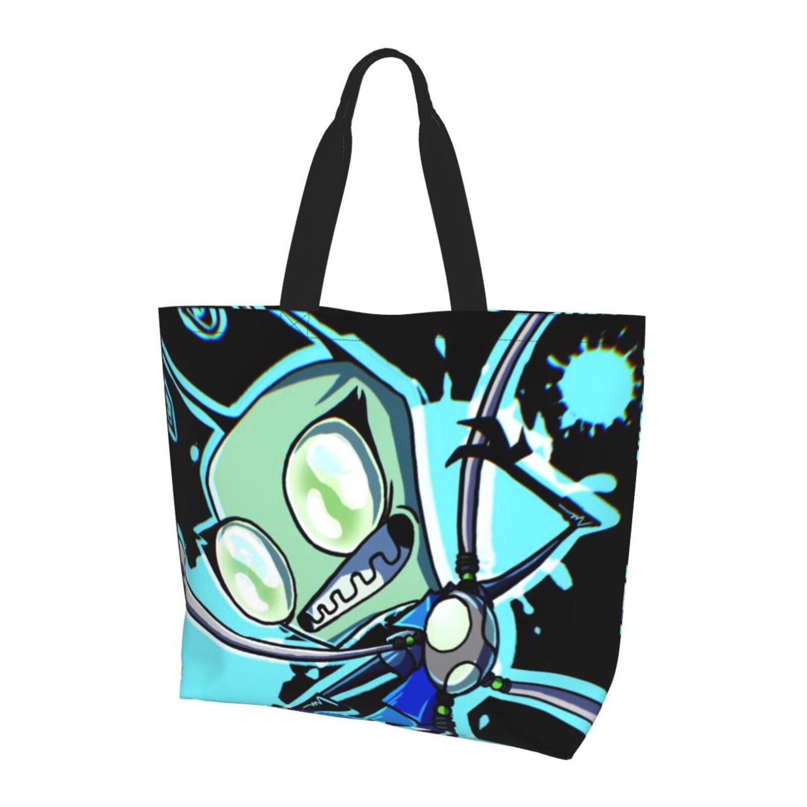 Invader Zim Tote Bags Reusable Women Shoulder Bag Grocery Bag Travel ...