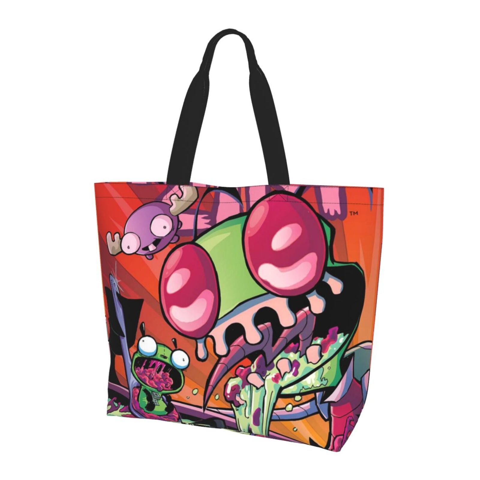 Invader Zim Tote Bags Reusable Women Shoulder Bag Grocery Bag Travel ...