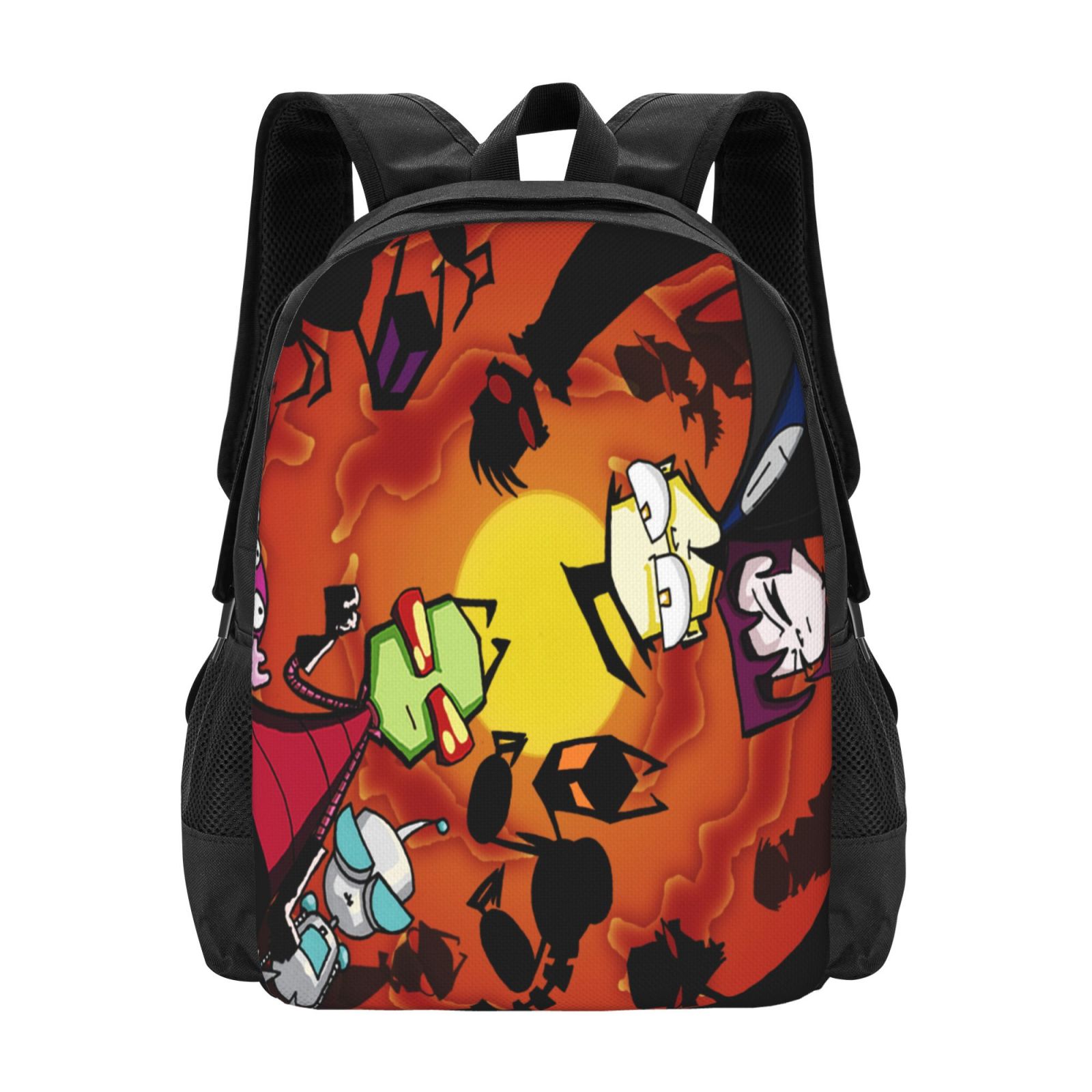 Invader Zim Travel Laptop Backpack College School Computer Bag Black ...