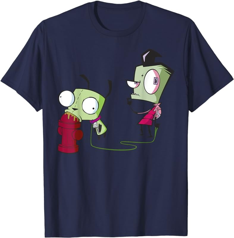 Invader Zim Walking Gir Fire Hydrant Portrait T-Shirt - Walmart.com