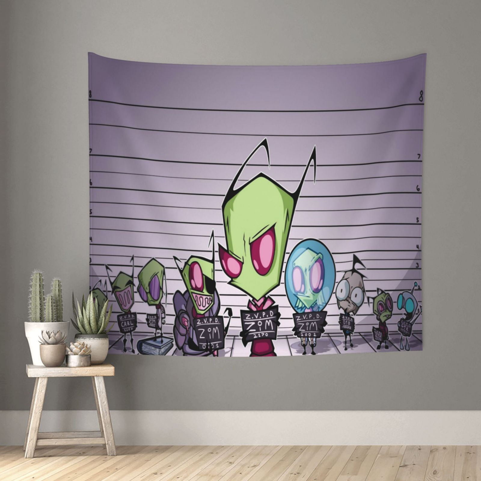 Invader Zim Wall Tapestry Anime Poster For Bedroom Aesthetics Funny ...