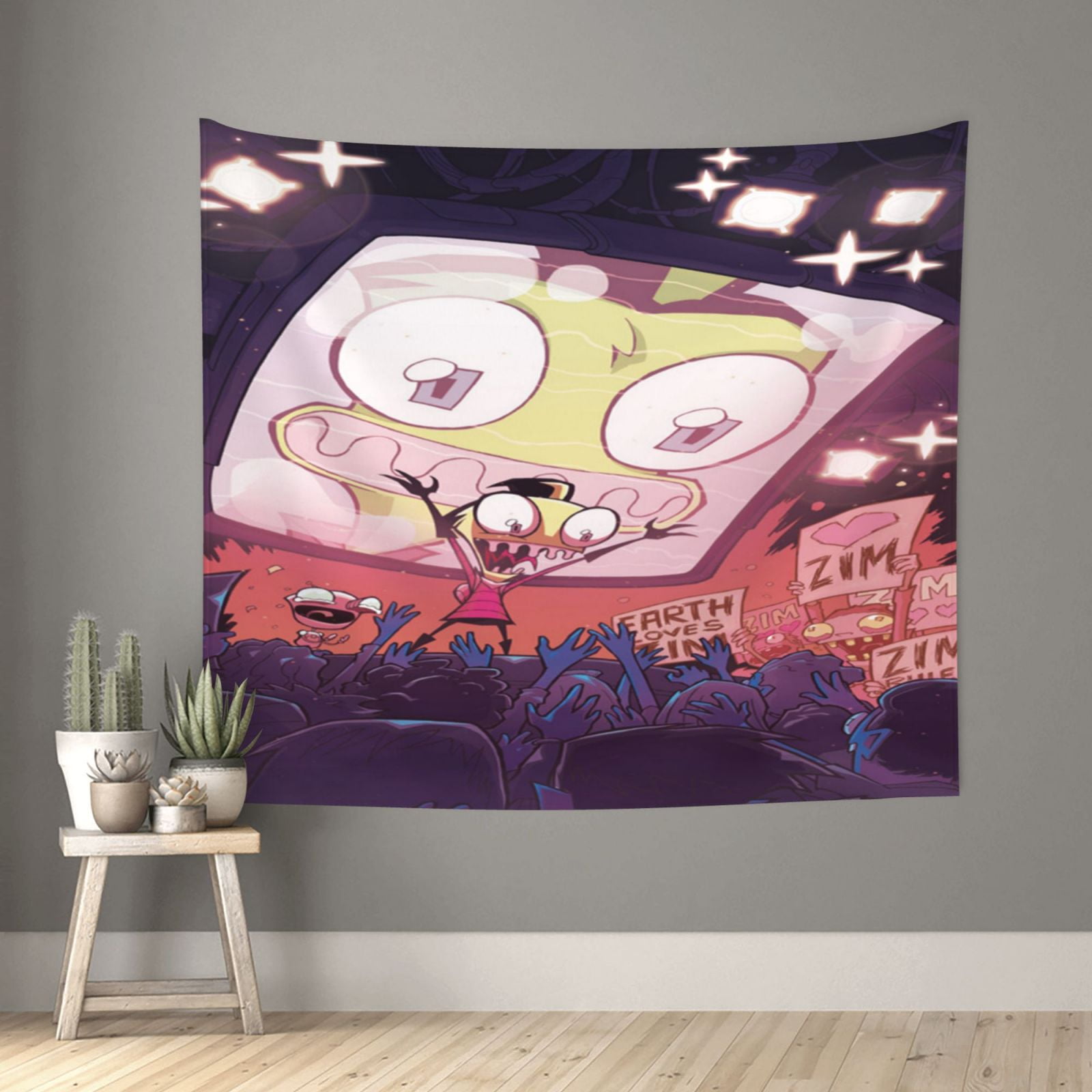 Invader Zim Wall Tapestry Anime Poster For Bedroom Aesthetics Funny ...
