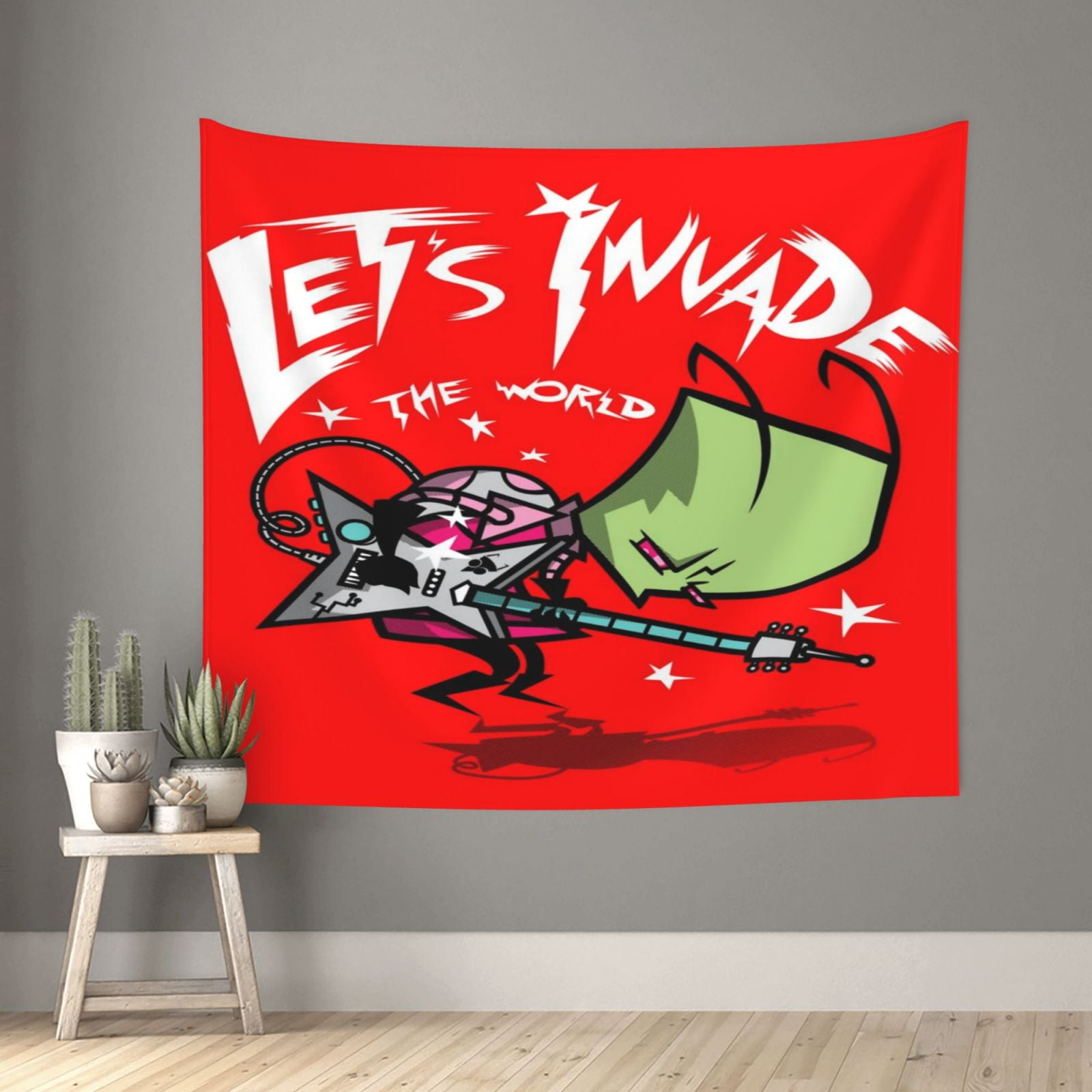 Invader Zim Wall Tapestry Anime Poster For Bedroom Aesthetics Funny ...