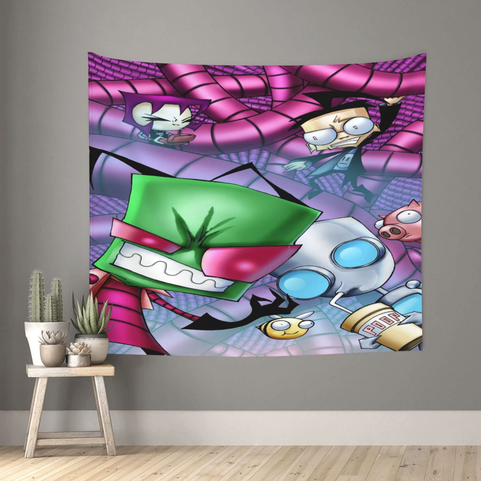 Invader Zim Wall Tapestry Anime Poster For Bedroom Aesthetics Funny ...