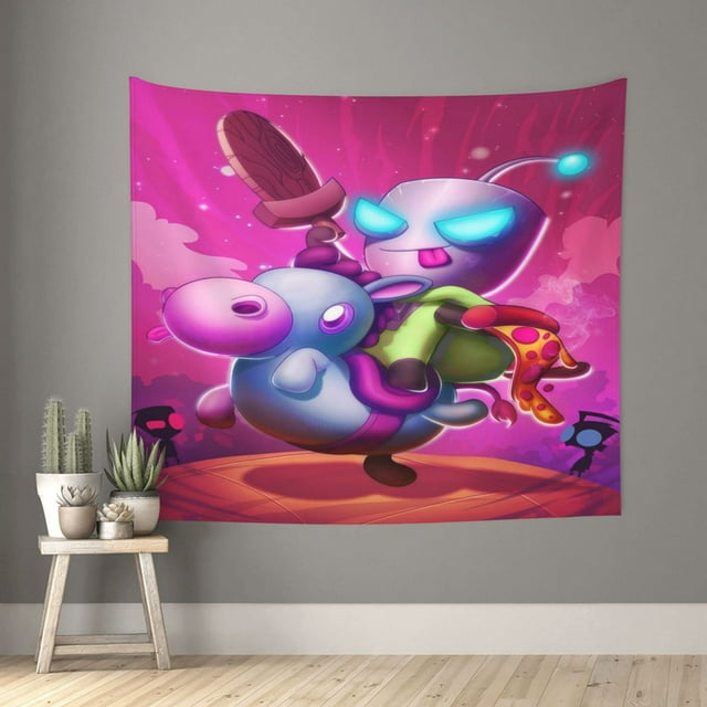 Invader Zim Wall Tapestry Anime Poster For Bedroom Aesthetics Funny ...