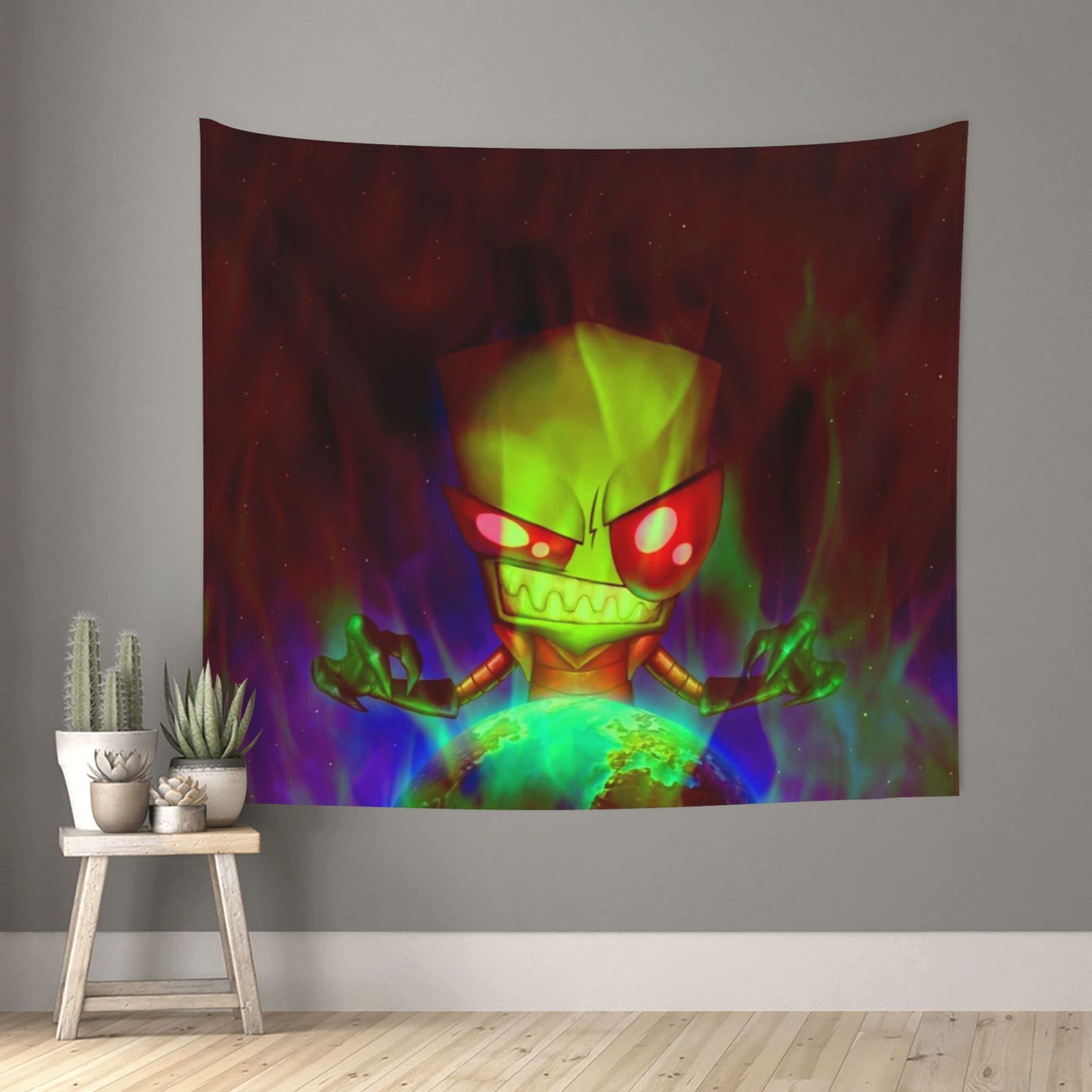 Invader Zim Wall Tapestry Anime Poster For Bedroom Aesthetics Funny ...