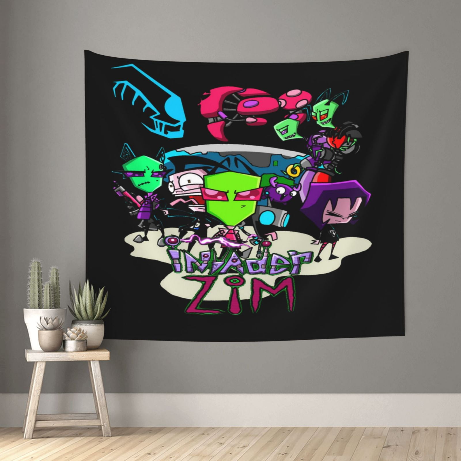 Invader Zim Wall Tapestry Anime Poster For Bedroom Aesthetics Funny ...