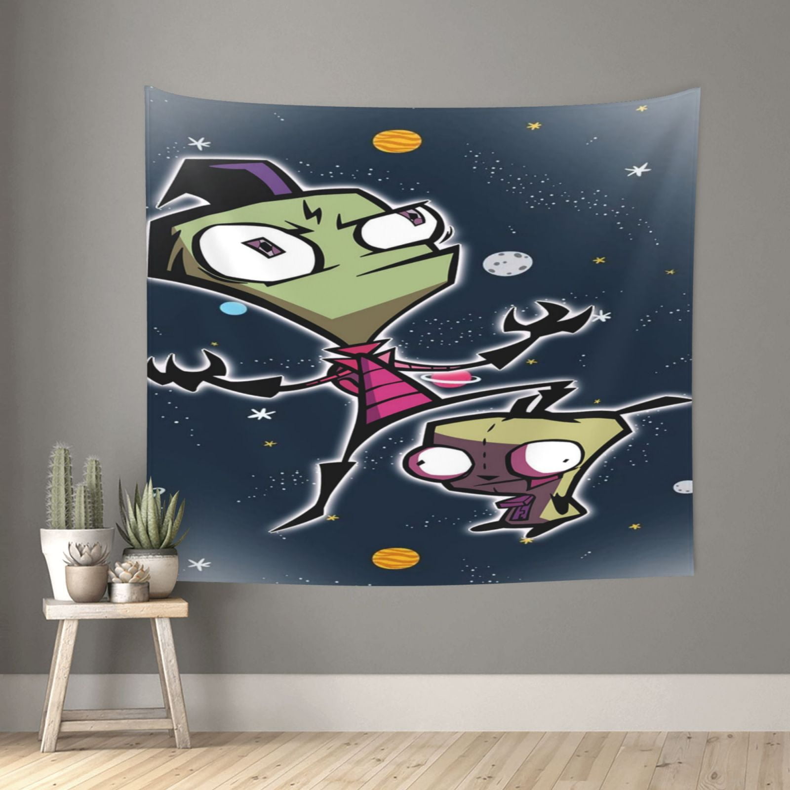 Invader Zim Wall Tapestry Anime Poster For Bedroom Aesthetics Funny ...