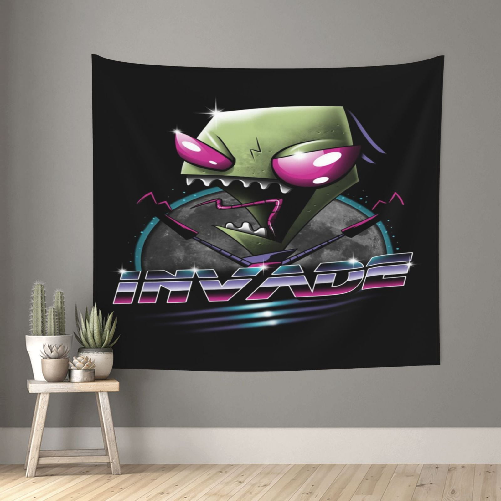 Invader Zim Wall Tapestry Anime Poster For Bedroom Aesthetics Funny ...