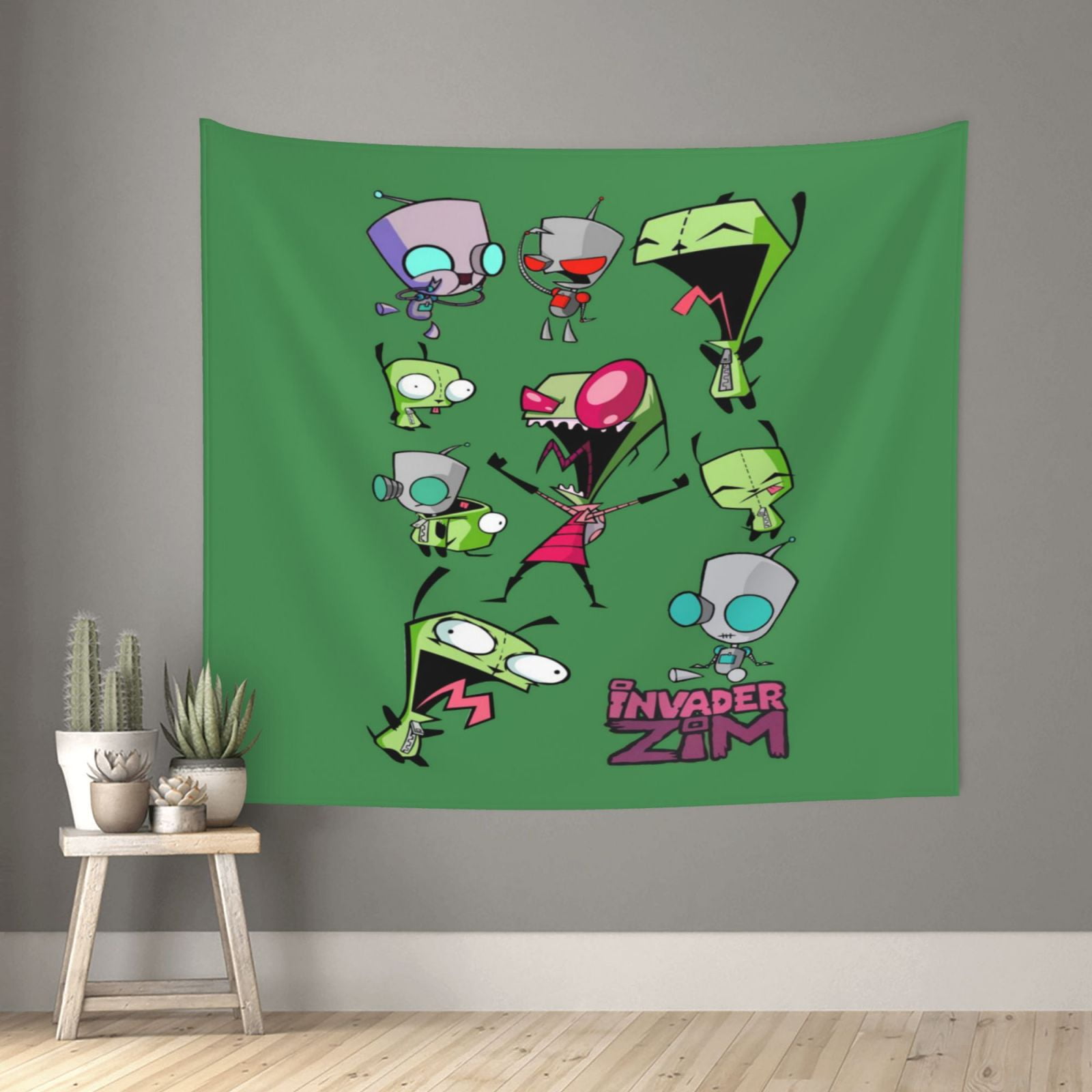Invader Zim Wall Tapestry Anime Poster For Bedroom Aesthetics Funny ...