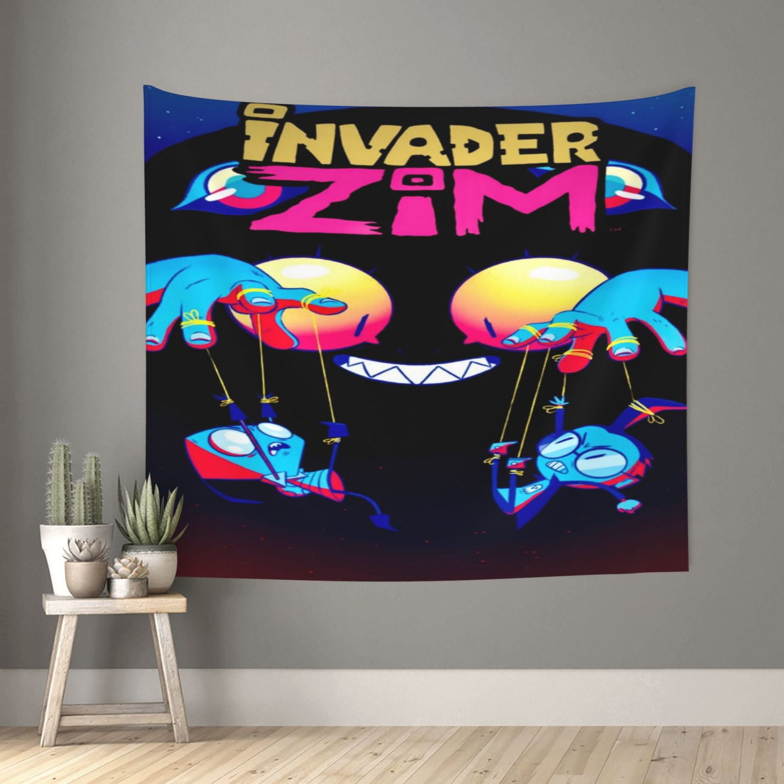 Invader Zim Wall Tapestry Anime Poster For Bedroom Aesthetics Funny ...
