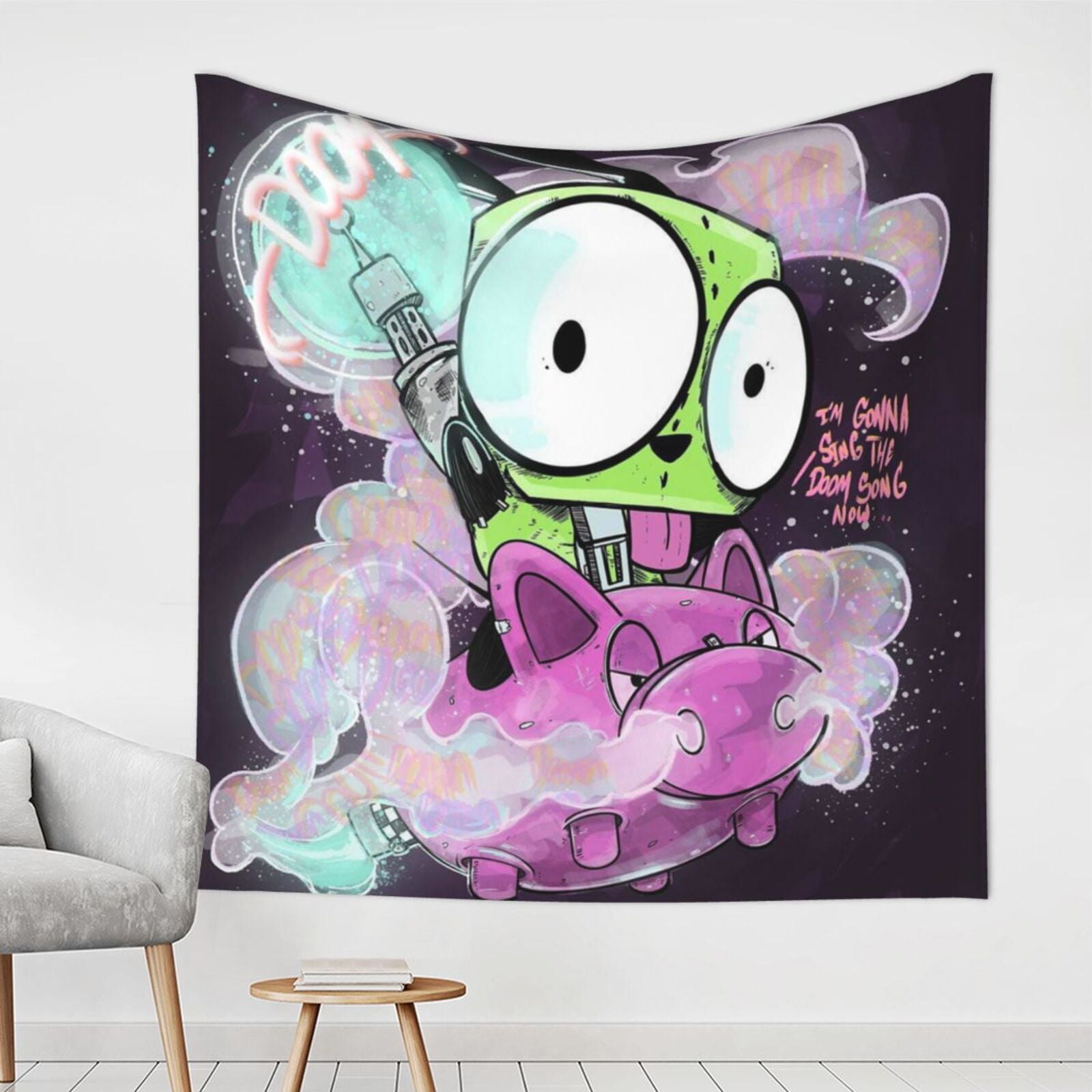 Invader Zim Wall Tapestry Wall Hanging Tapestries Decorative Wall ...