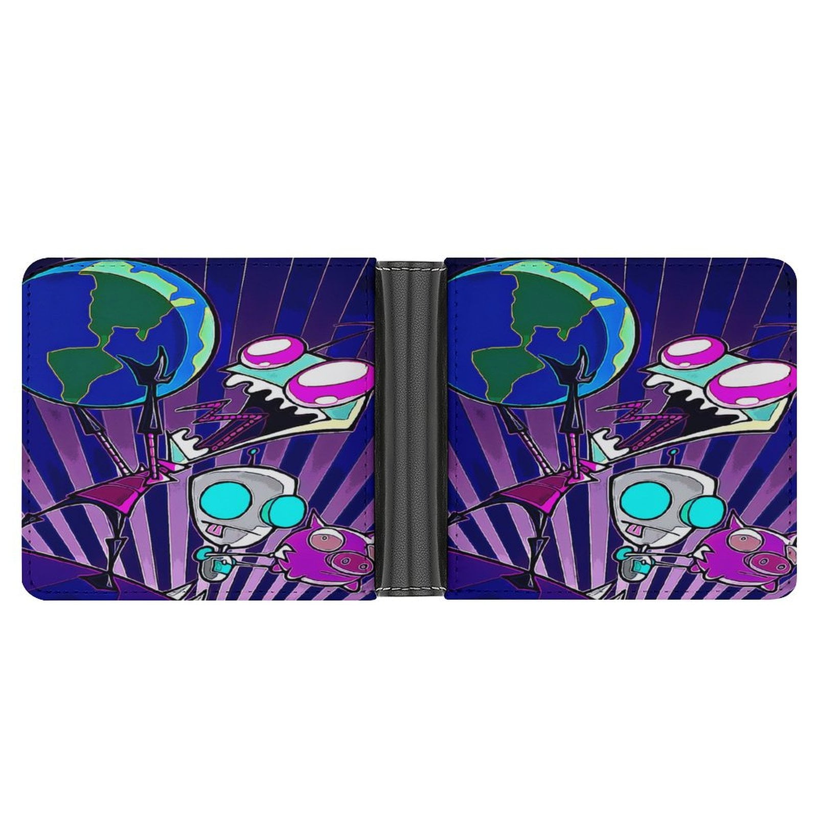 Invader Zim Wallet PU Leather Pocket Wallet Slim Purse with Card Holder ...