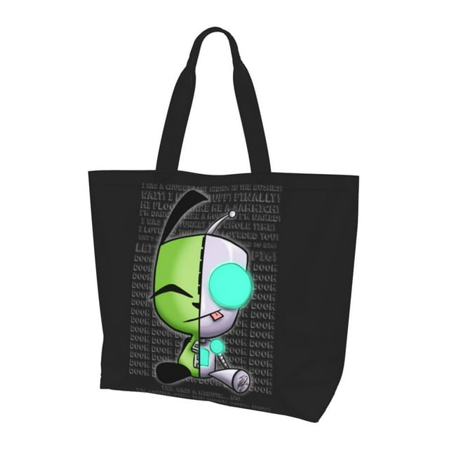 Invader Zim Womens Casual Shoulder Bag Tote Bag Reusable Shopping Bag ...